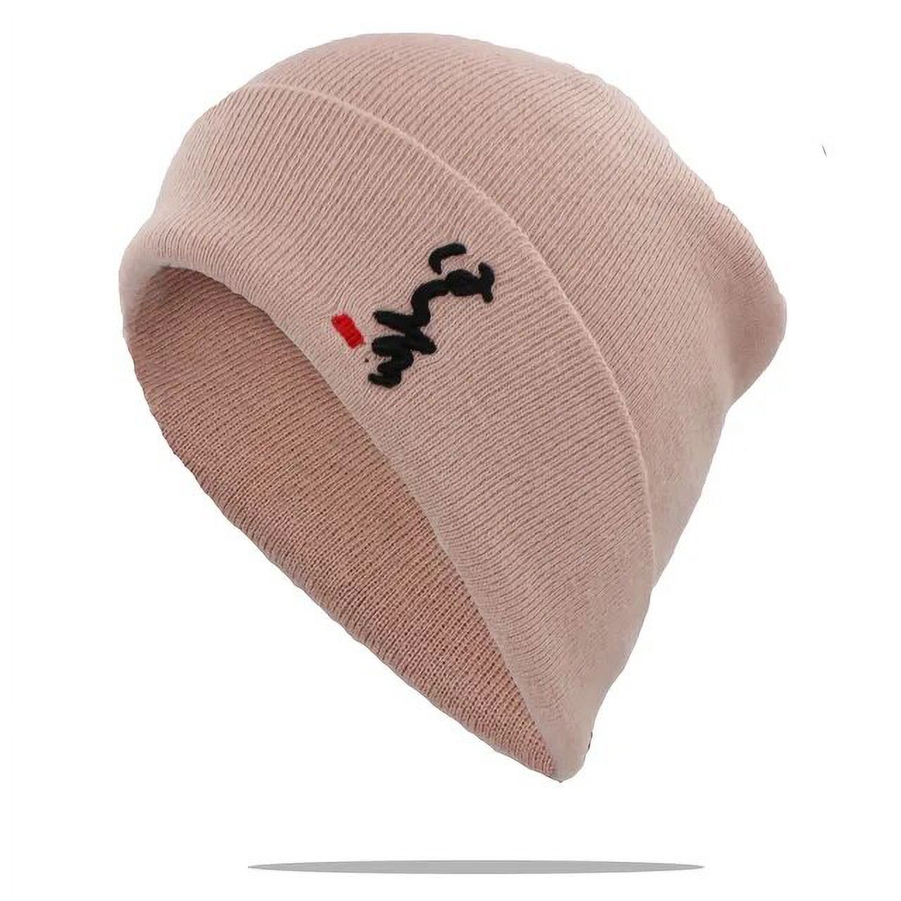 LOVINGSHA Chinese Word Design Men Knitted Knit Skullies Bonnet Warm ...