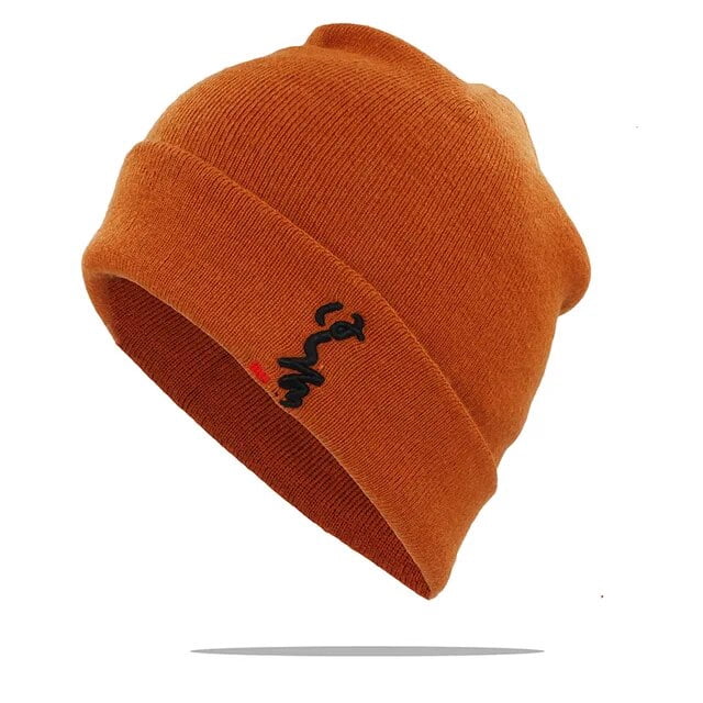 LOVINGSHA Chinese Word Design Men Knitted Knit Skullies Bonnet Warm ...