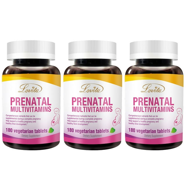 LOVITA Prenatal Multivitamins w/ Folic Acid & Iron, comprehensive ...