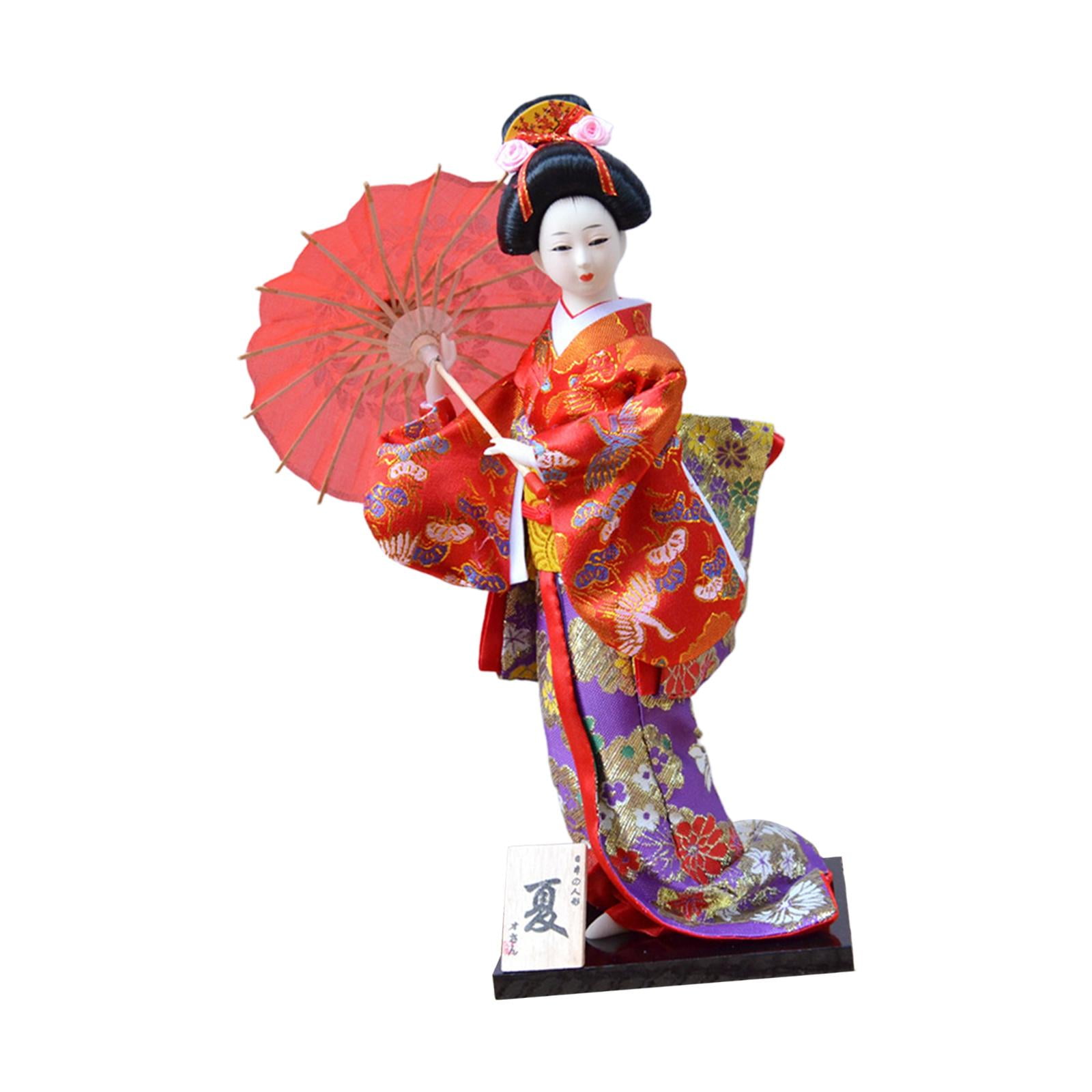 LOVIVER 12 Inch Desk Statue, Japanese Kimono, Geisha Doll, Gift, Asian ...