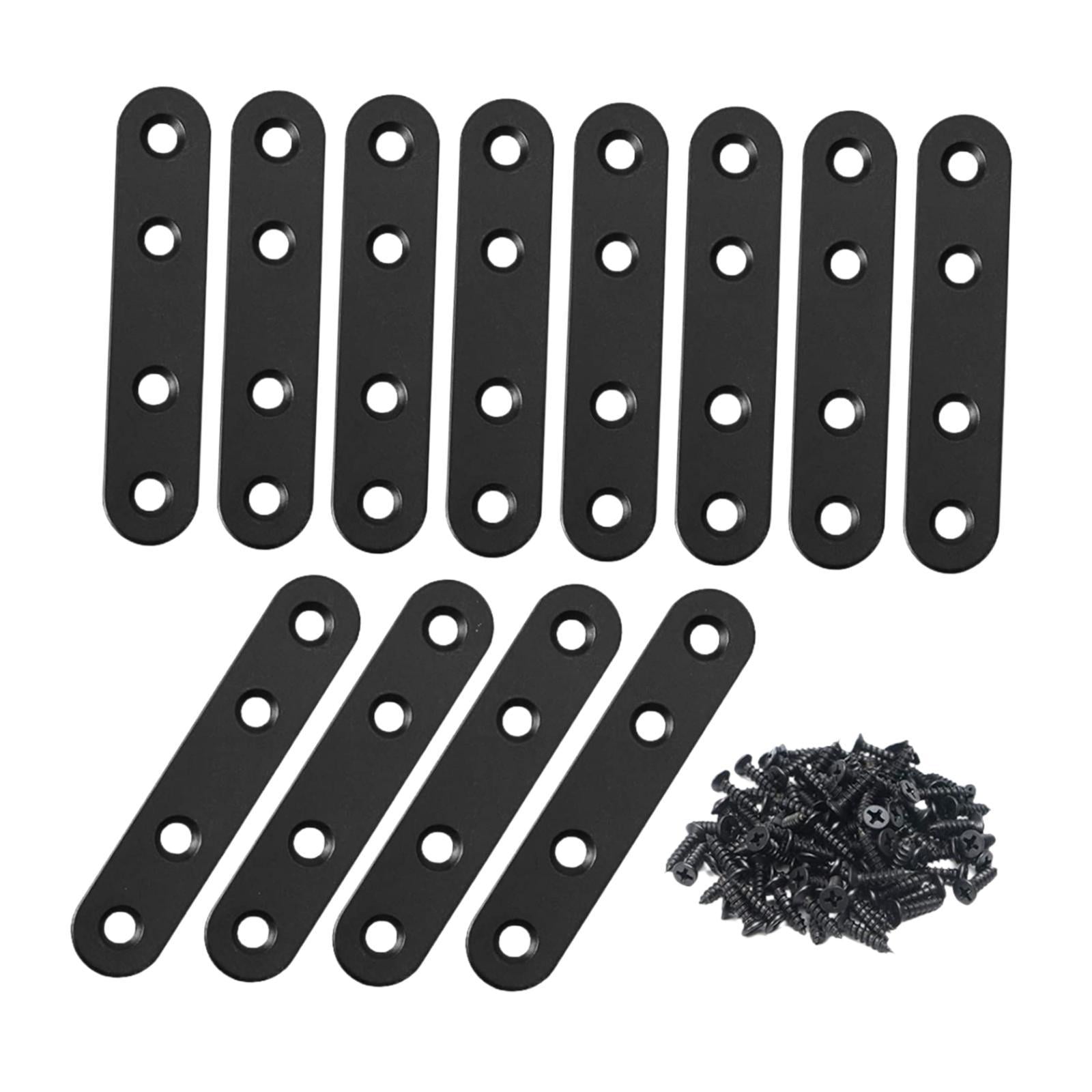 LOVIVER 12x Flat Mending Plates Straight Brackets Sturdy Flat Straight ...