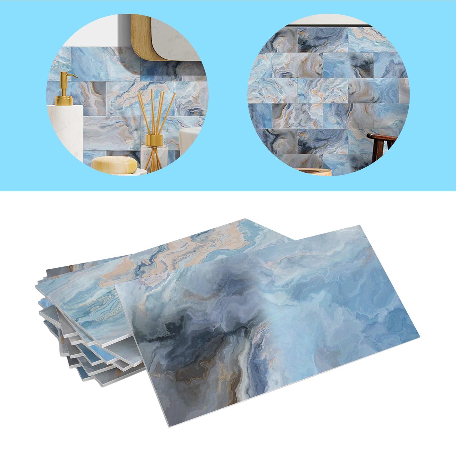 LOVIVER 16 Pcs Foam Wallpaper Stickers Removable Waterproof Wall ...