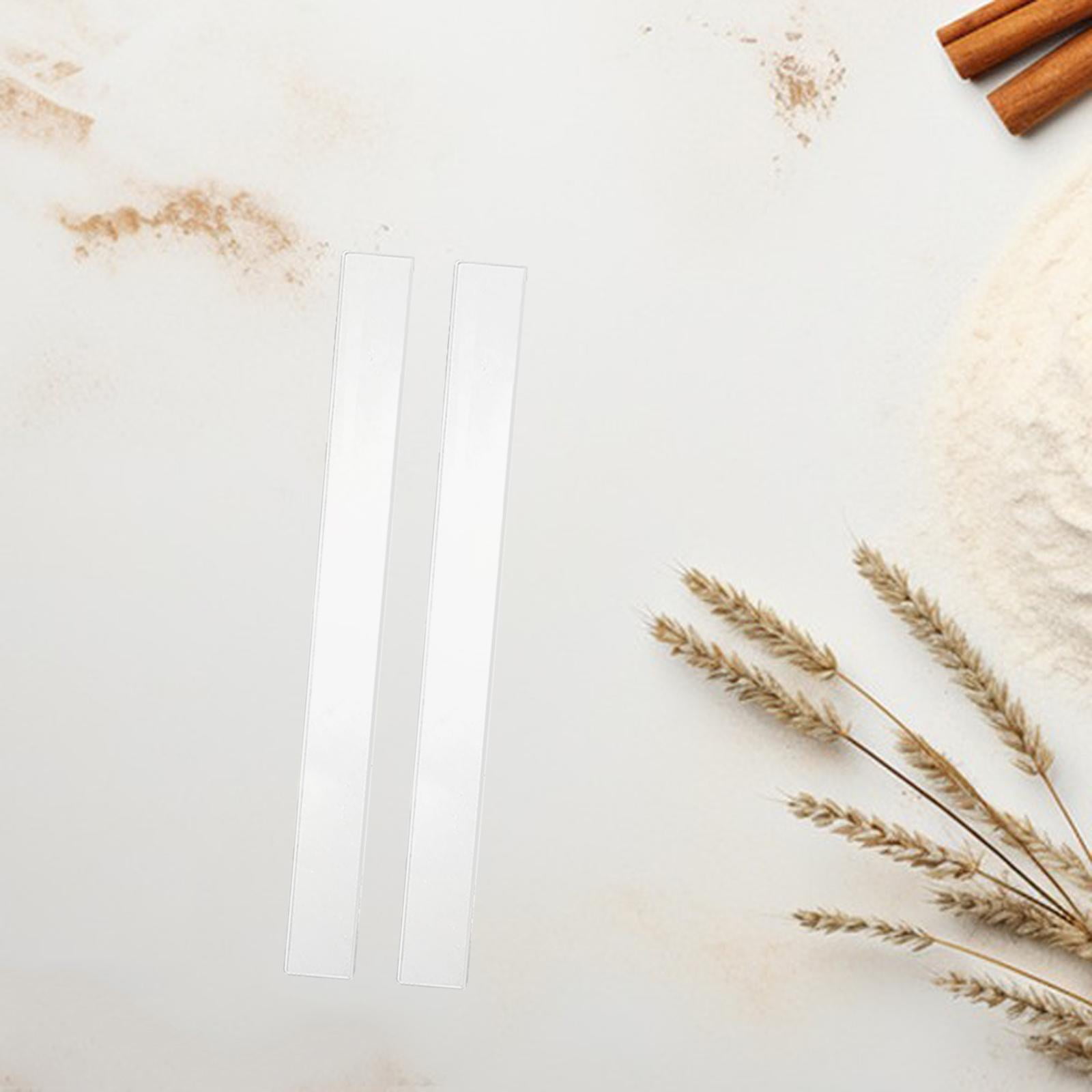 LOVIVER 2 Pieces Rolling Pin Guides 2mm Thickness Acrylic Reusable ...