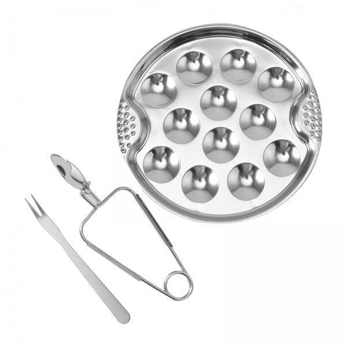 LOVIVER 2xEscargot Plate Sturdy Seafood Serving Tool Food Dish for ...