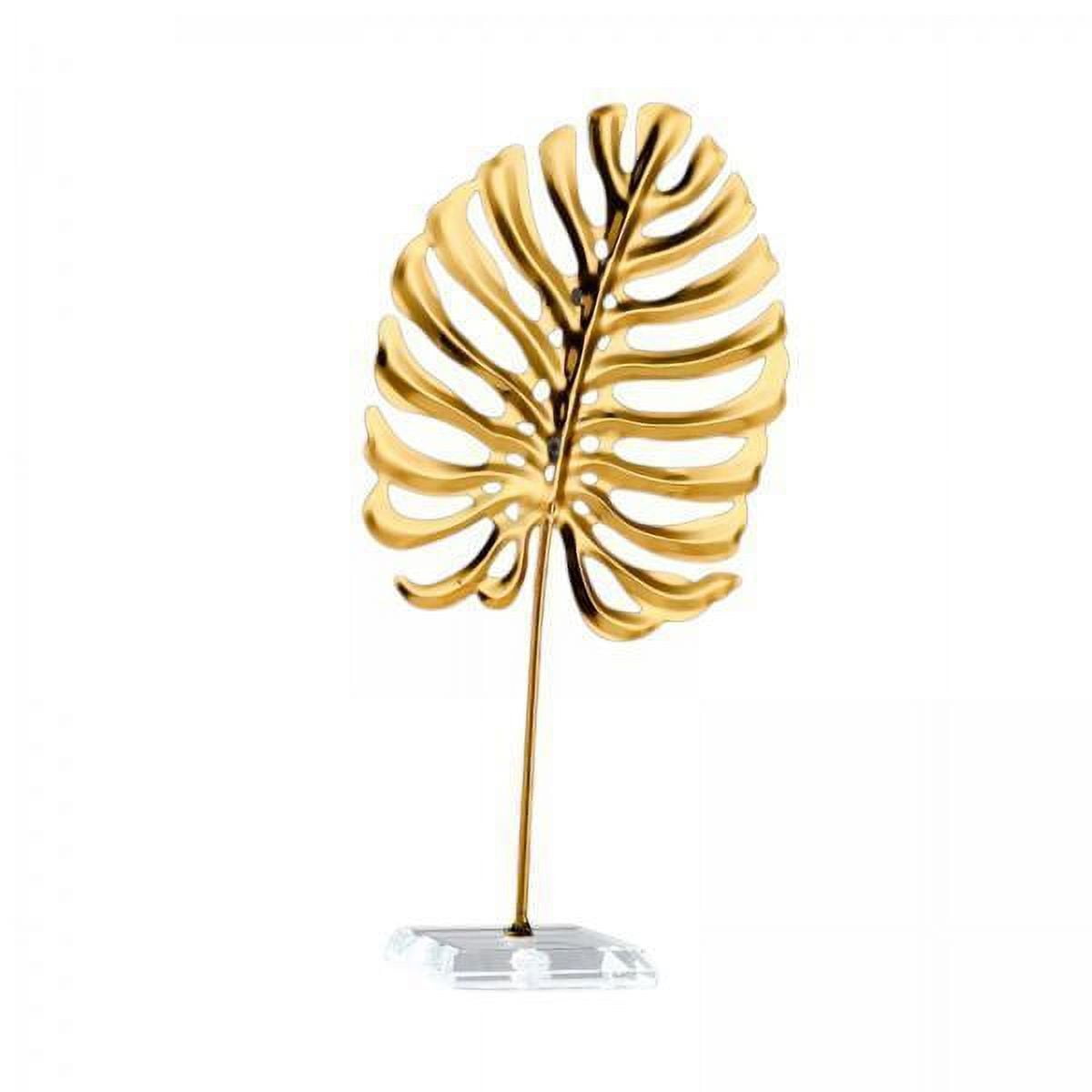 LOVIVER 2xMetal Leaf Statue Leaf Shaped Figurine Leaf Sculpture for Bar ...