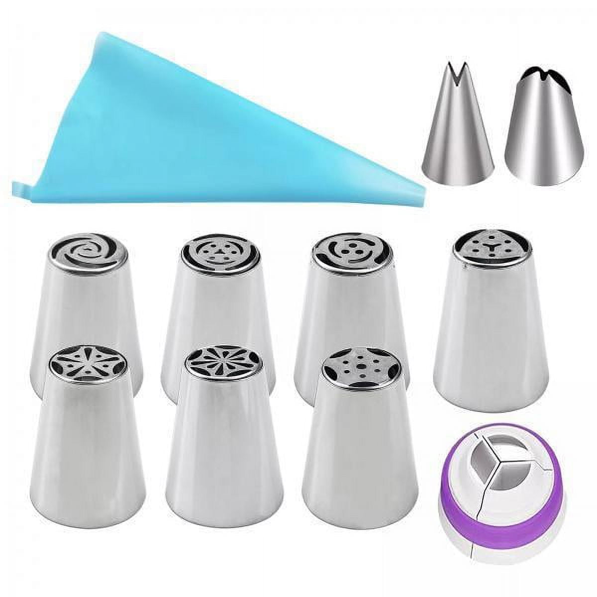 LOVIVER 2xRussian Piping Tips Frosting Piping Kit DIY Piping Tips Set ...