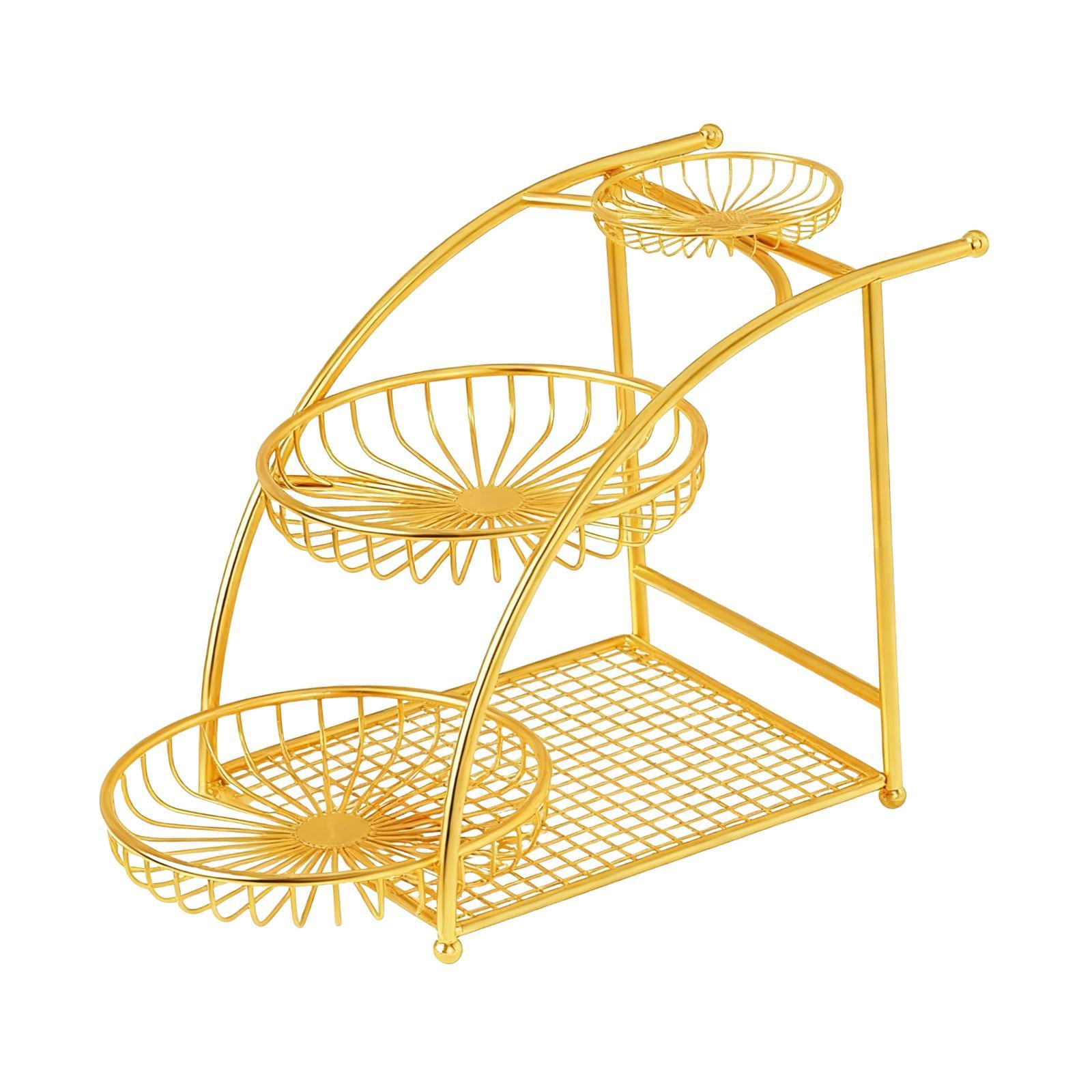 LOVIVER 3 Tier Fruit Basket Iron Fruit Stand Holder for Household ...