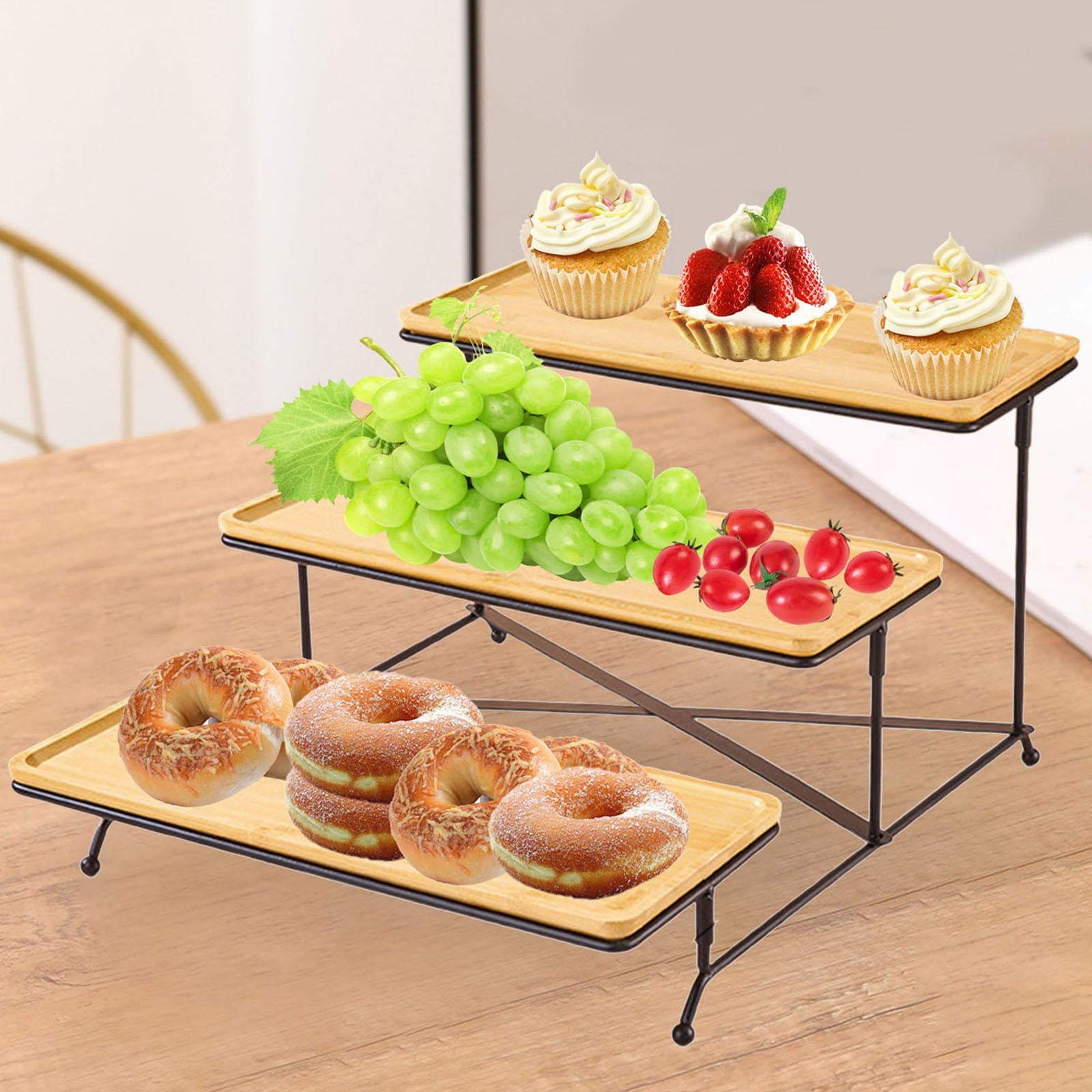 LOVIVER 3 Tier Rectangular Serving Platter Dinner Platters for ...