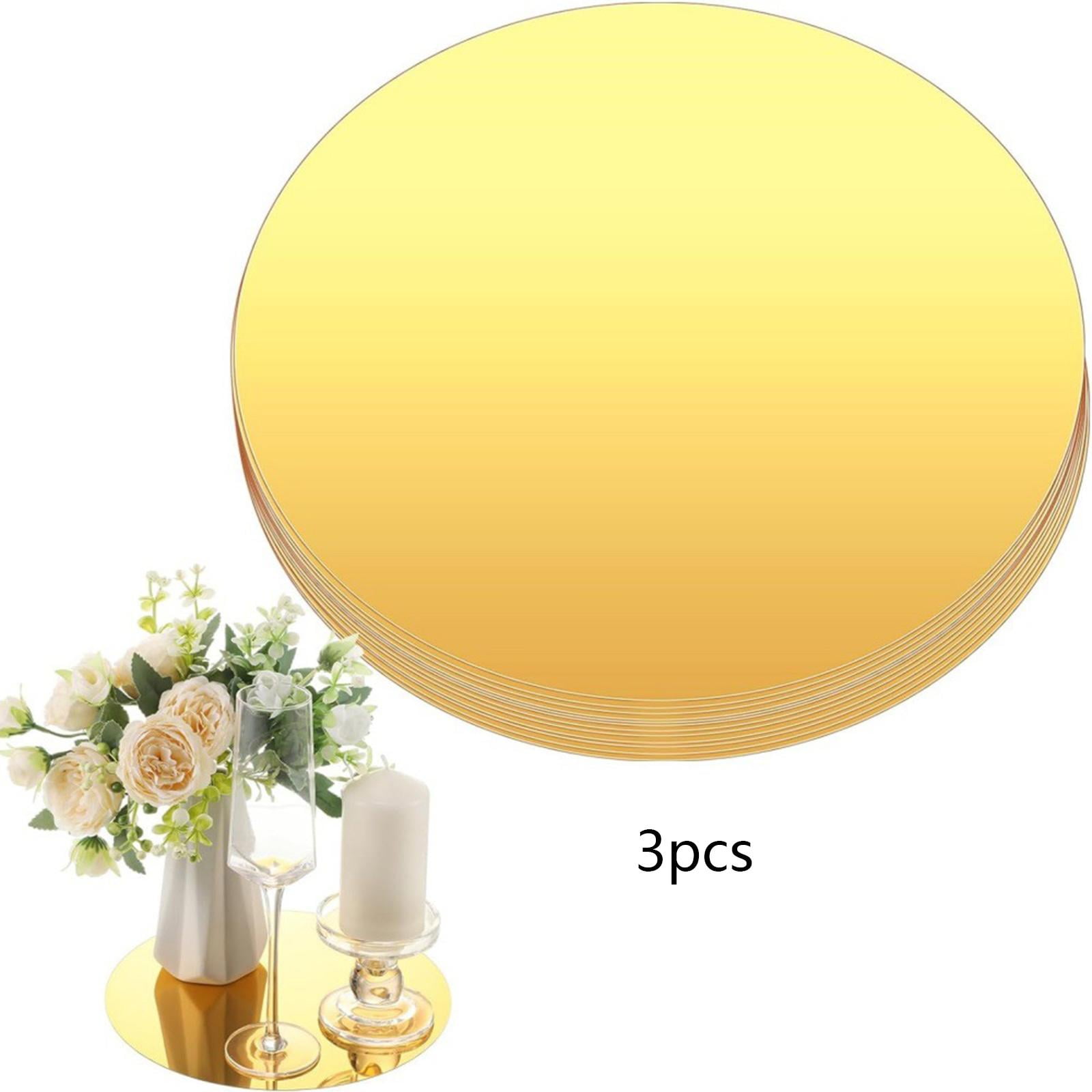 LOVIVER 3x 8 inch Acrylic Round Mirrors for Tables Centerpieces Round ...