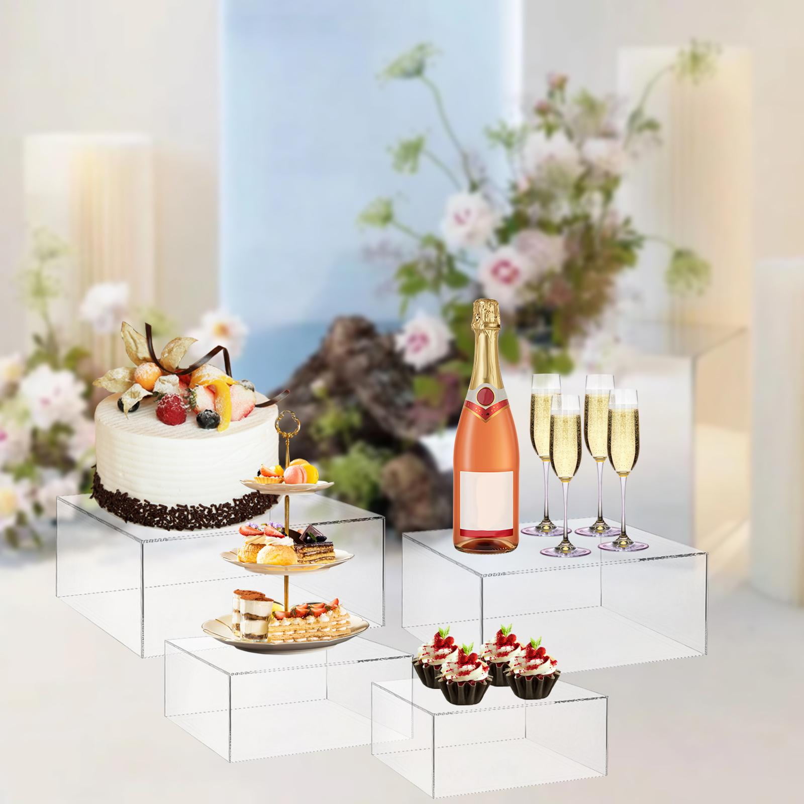 LOVIVER 4 Pieces Buffet Riser Food Riser for Buffet Table Dessert Table ...