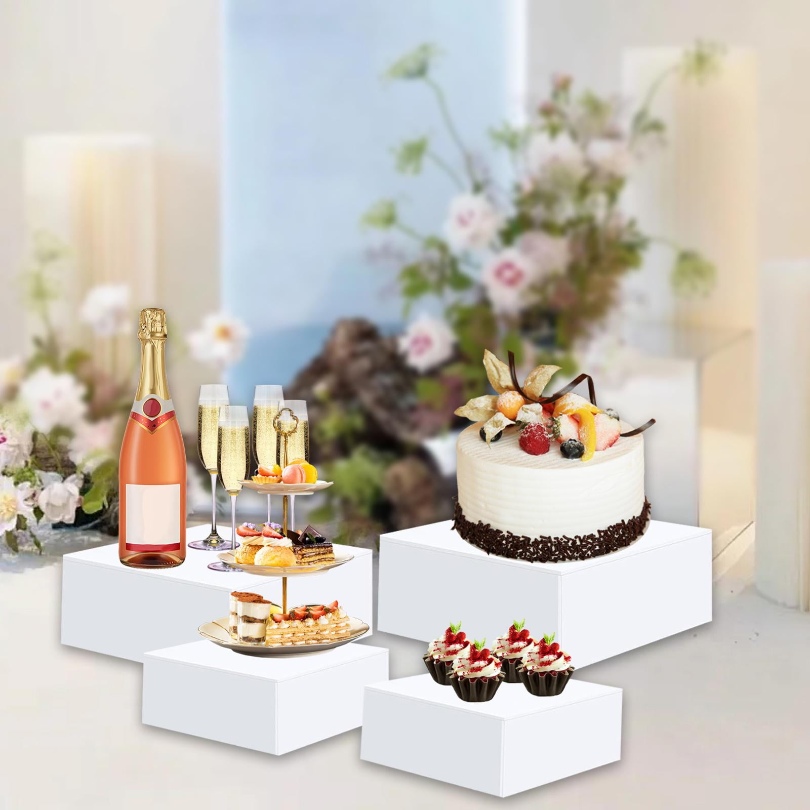 LOVIVER 4 Pieces Buffet Riser Food Riser for Buffet Table Dessert Table ...