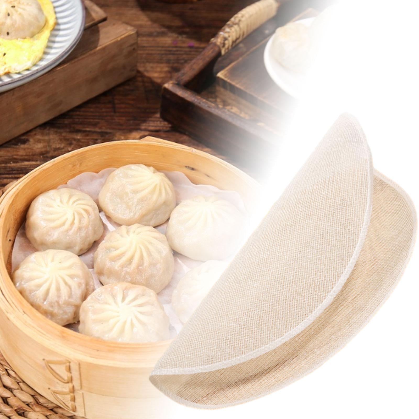 LOVIVER 5Pcs Cotton Steamer Cloth Steamer Mesh Mat Breathable Reusable ...