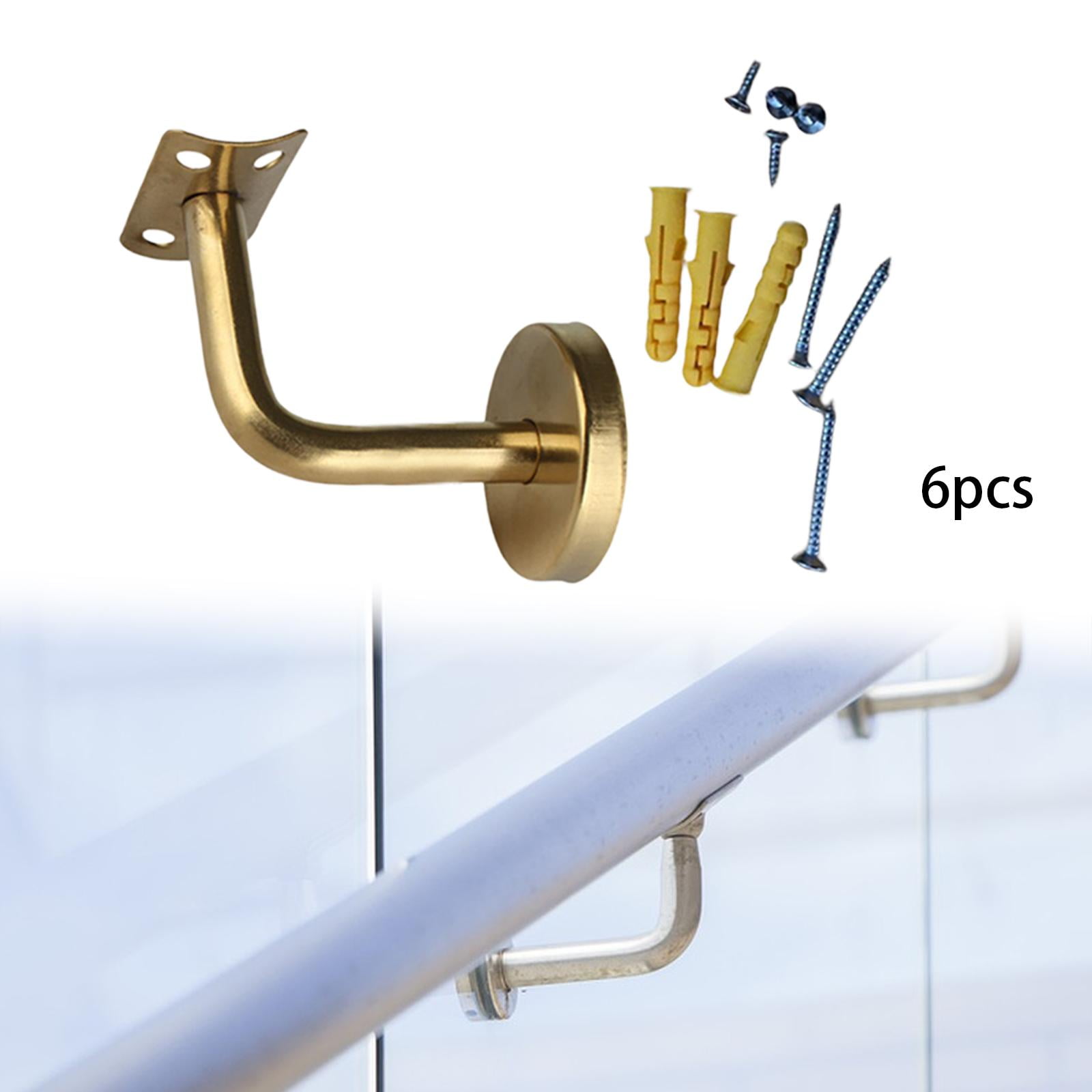 LOVIVER 6Pcs Banister Support Stairs Hand Rail Brackets with Screws ...
