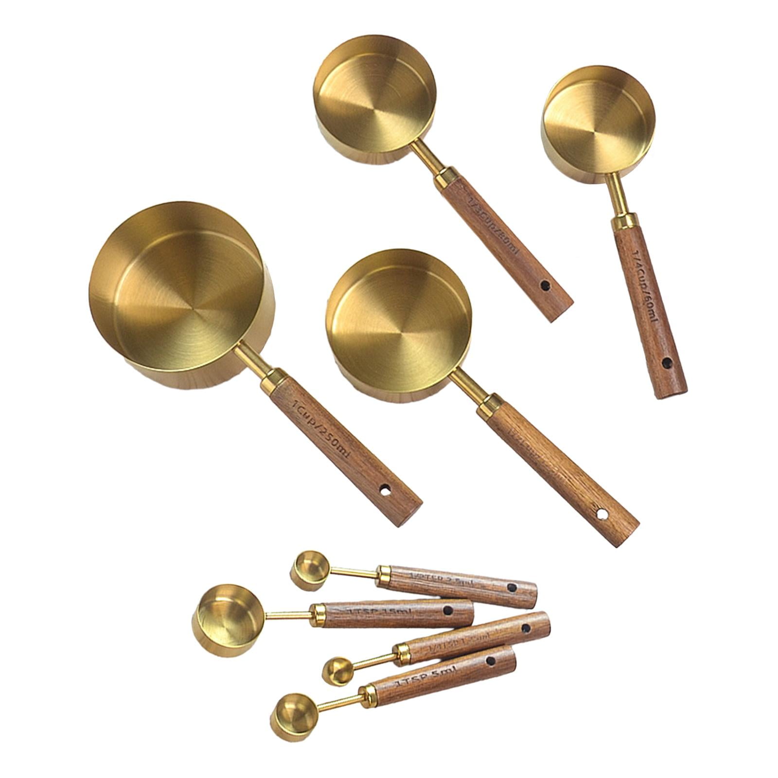 LOVIVER 8Pcs Measuring Cups and Spoons Set Stainless Steel Measuring ...