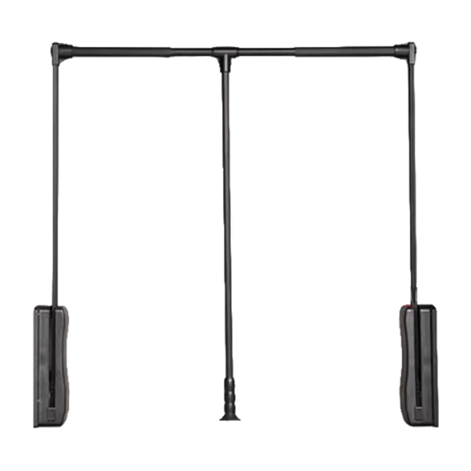 LOVIVER Adjustable Wardrobe Lift Rail Organizer Two Way Buffering Space ...