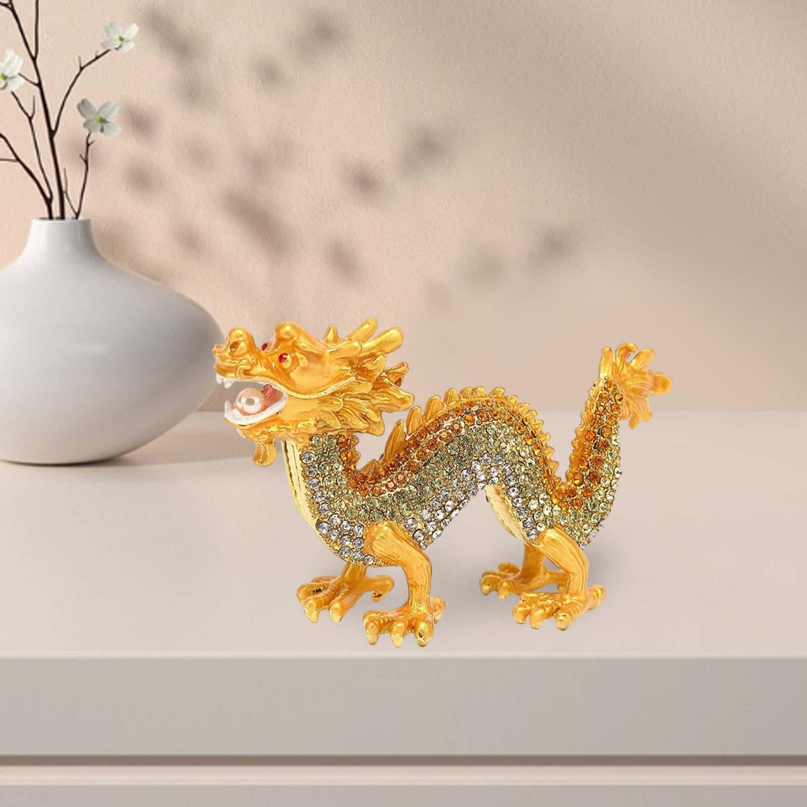LOVIVER Alloy Dragon Figurine Dragon Sculpture Fengshui Crafts Animal ...
