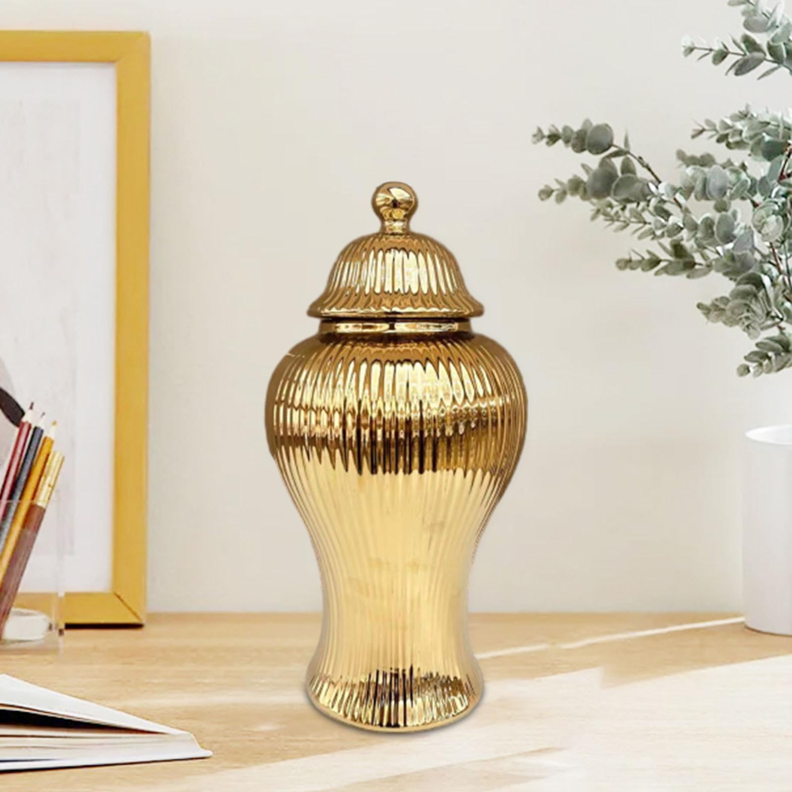 LOVIVER Antique Porcelain Jar Handmade with Lid Modern Collectible ...