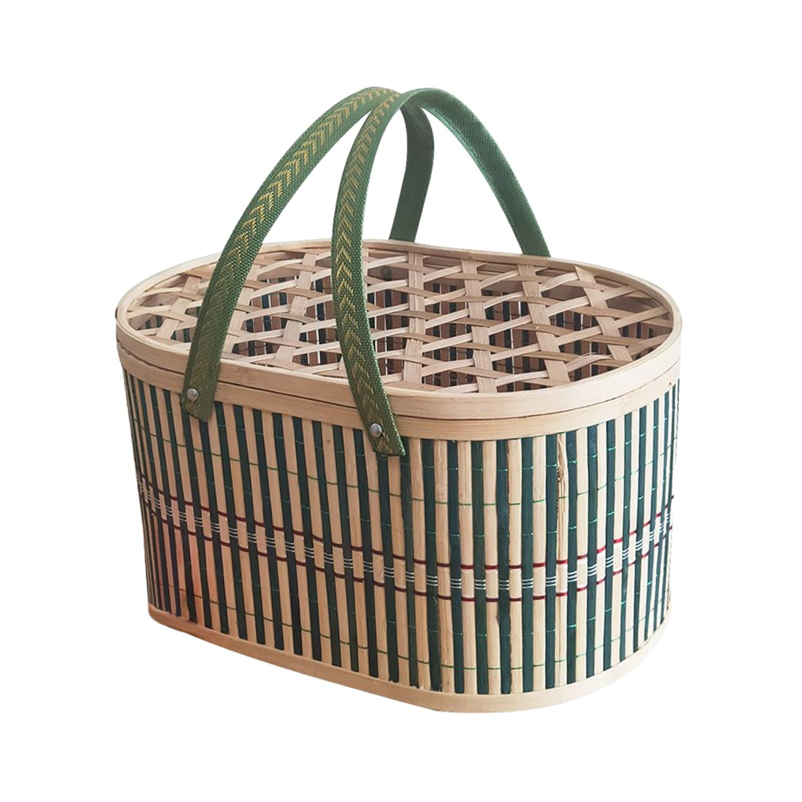 Bulk Storage Baskets 12 Pack Honey Bamboo Oval Baskets - 10 Inch ...