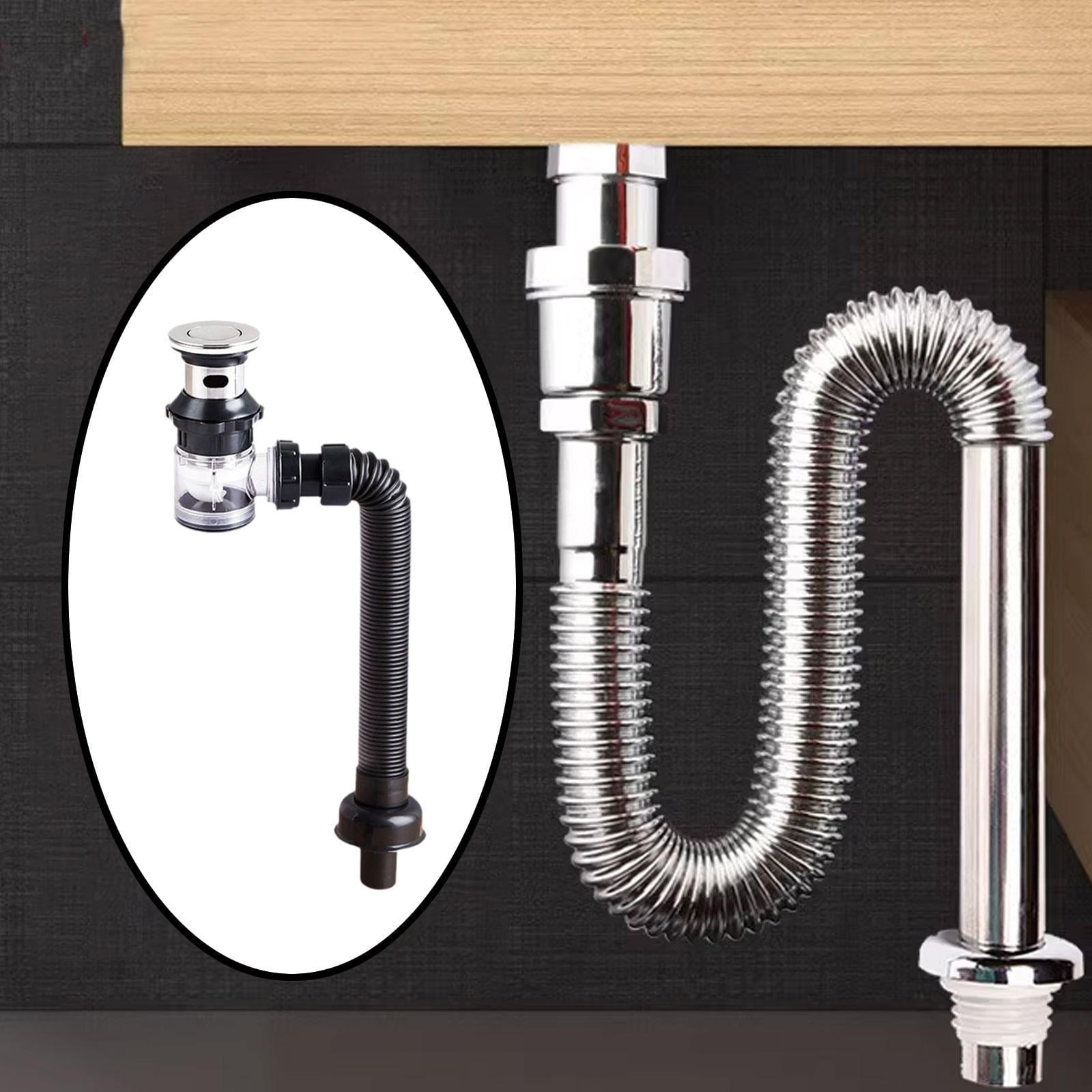 LOVIVER Bathroom Sink Drain Kit Wash Basin Drainage Pipe Stretchable ...