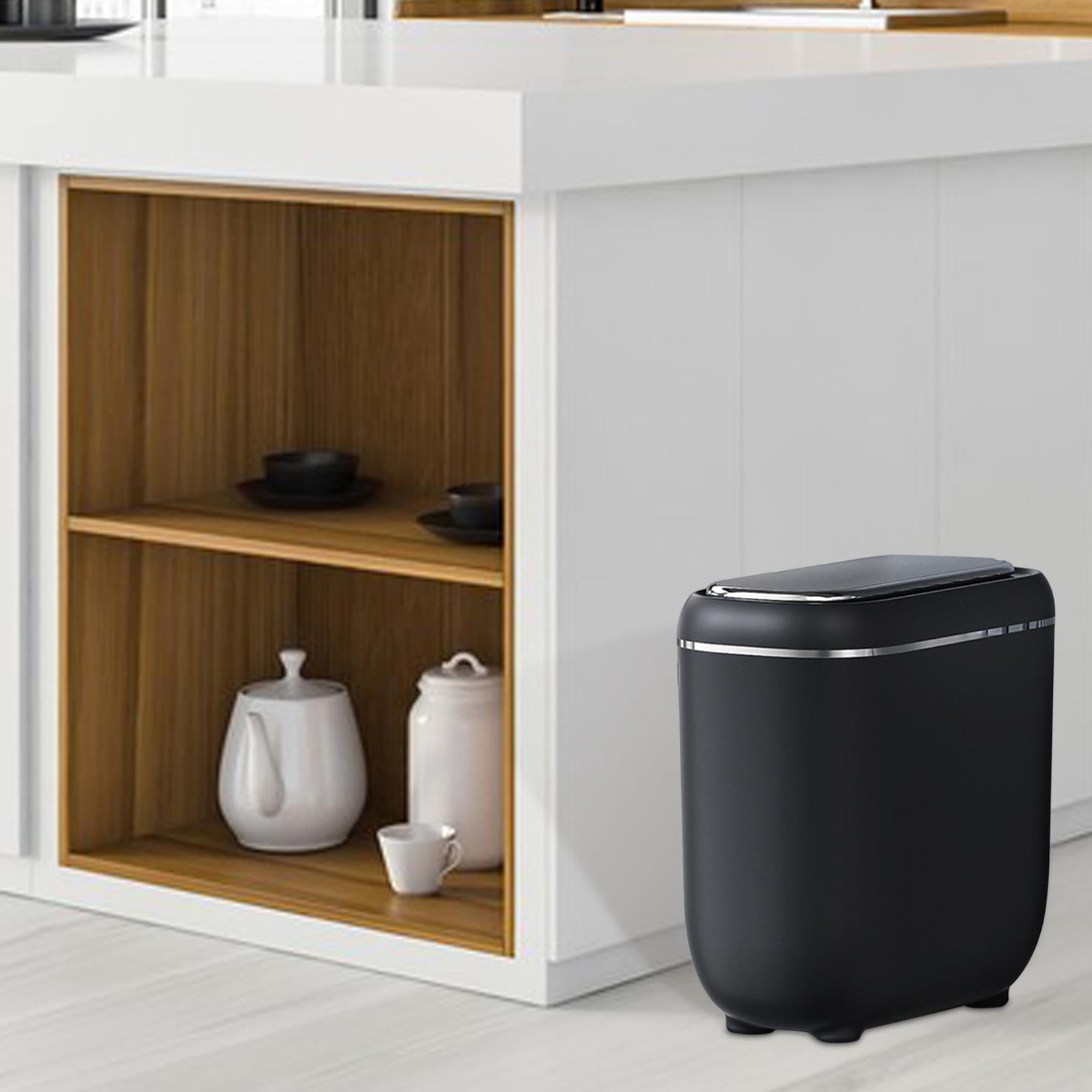 LOVIVER Bathroom Trash Can Touchless Garbage Can Waste Basket Rubbish ...