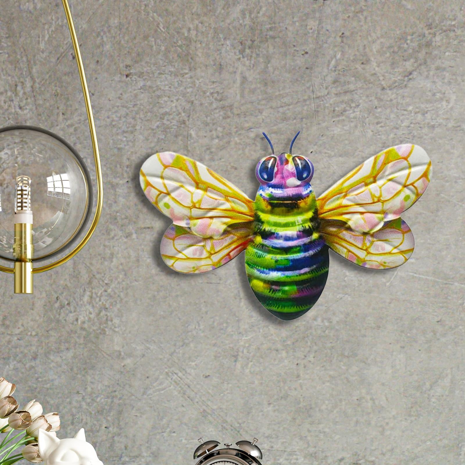 LOVIVER Bee Iron Wall Decor Metal Bee Small Home Decor Indoor Room ...