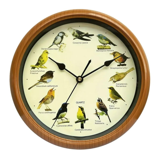 LOVIVER Bird Wall Clock Bird Clock with Sound,that Sings on Hour ...