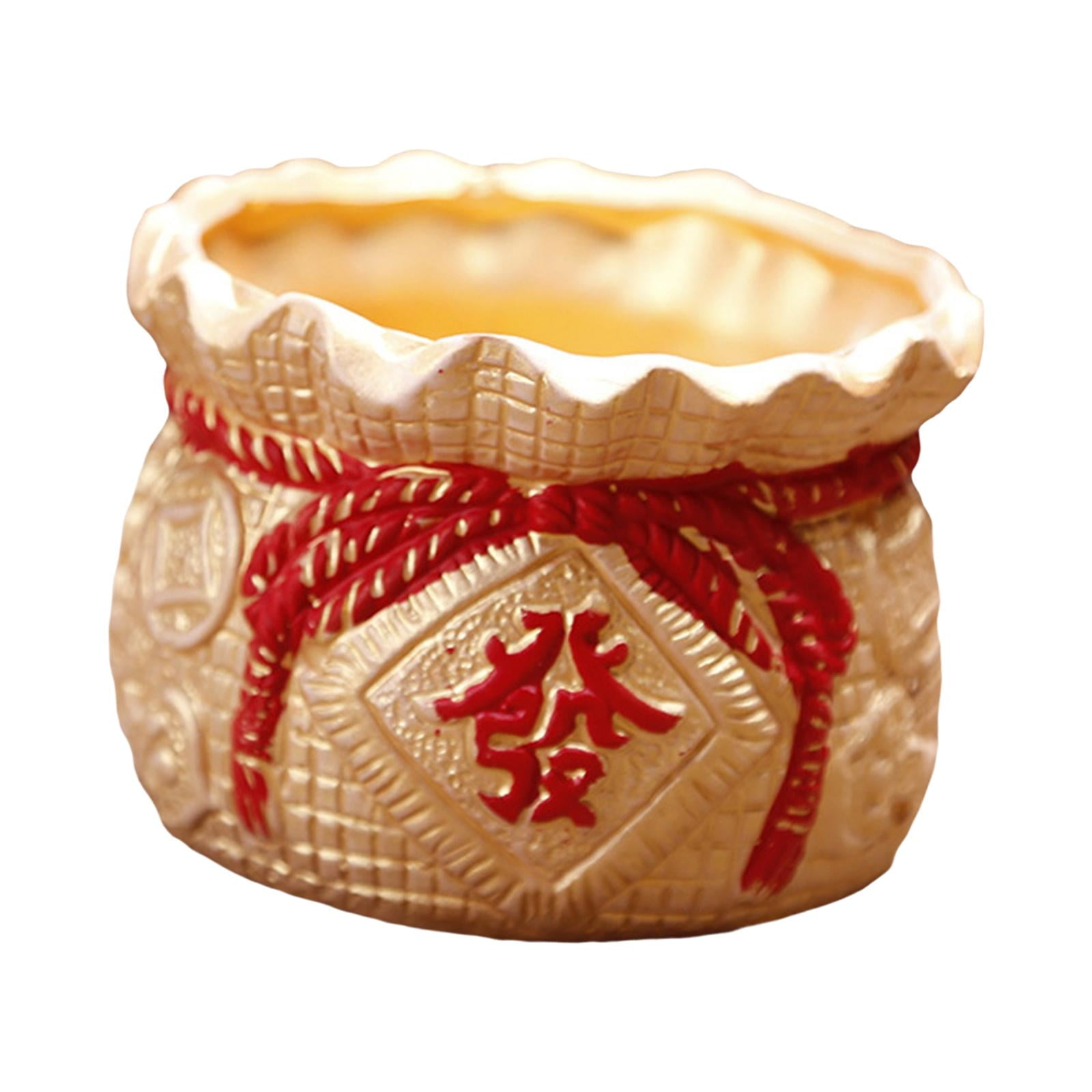 LOVIVER Blessed Bag Flower Pot Spring Festival Flower Vase Decorative ...