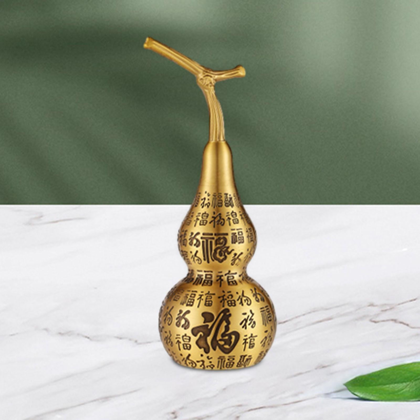 LOVIVER Brass Gourd Statue, Gourd Feng Shui Figurine, Crafts ...