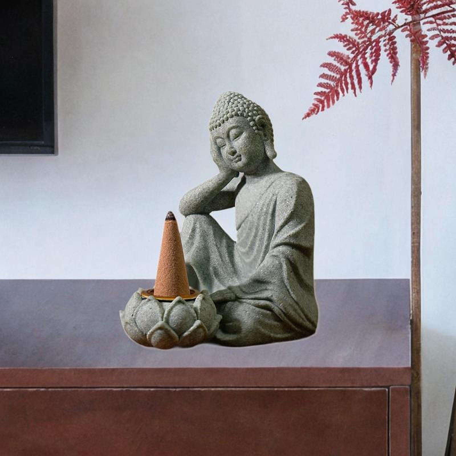 LOVIVER Buddha Statue Holder Stand Collectible Gift Figurine Sculpture ...