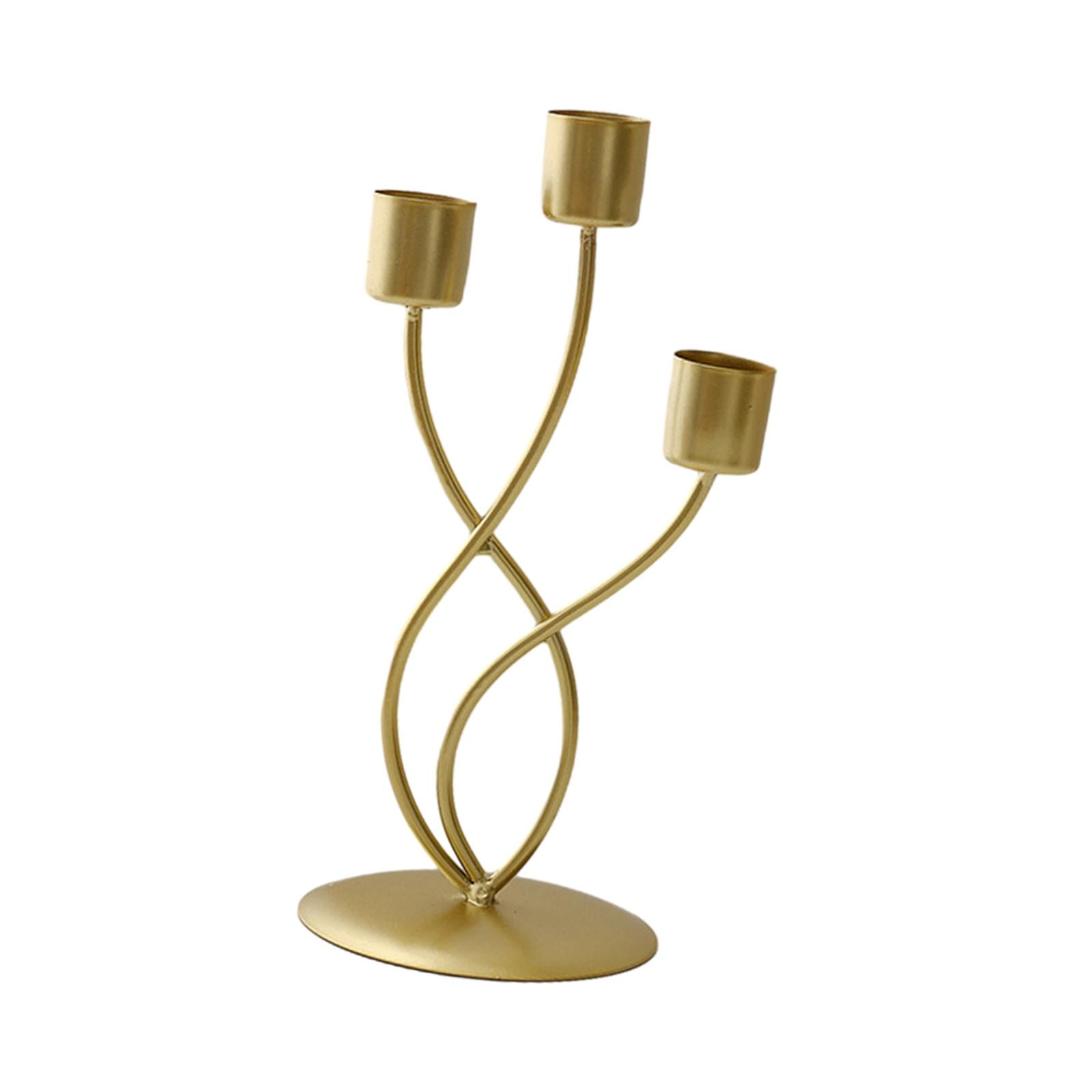 LOVIVER Candlestick 3 Arm Candle Holder Candelabrum Elegant Nordic ...
