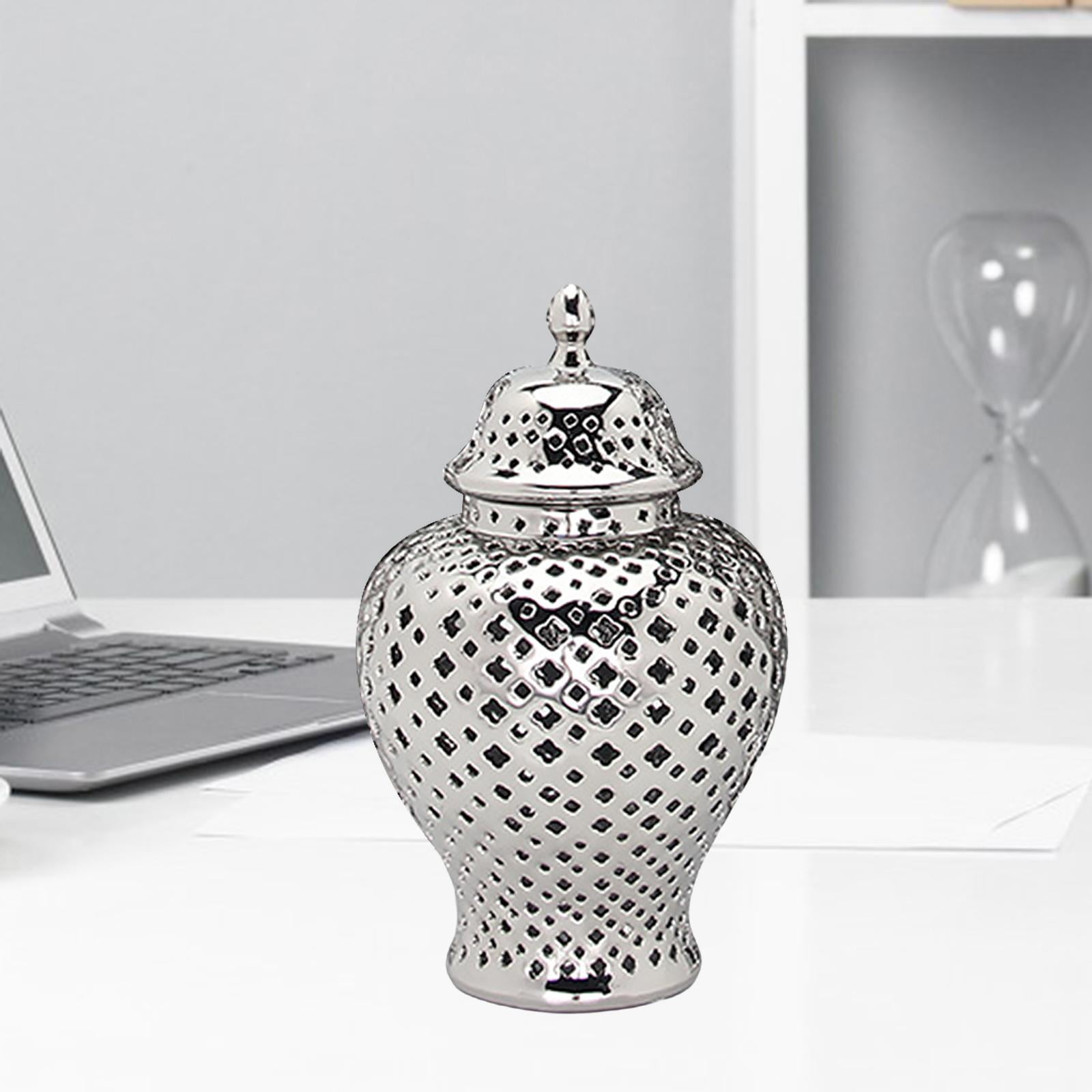 LOVIVER Ceramic Ginger Jar Temple Jar Storage Jars Universal Tank with ...