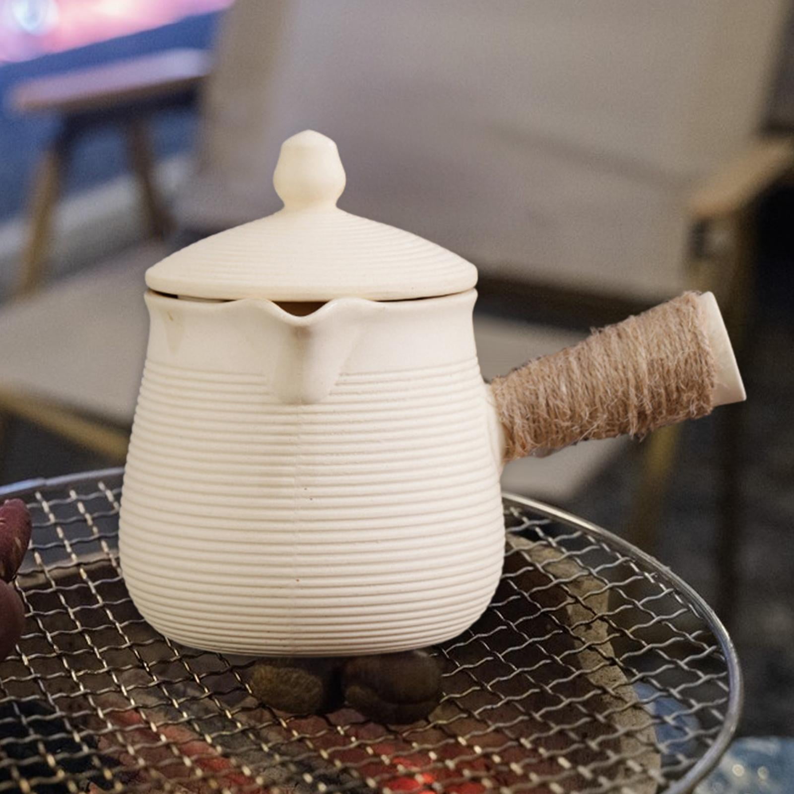 LOVIVER Ceramic Teapot with Lid Boiling Hot Water Loose Leaf Tea Pot ...