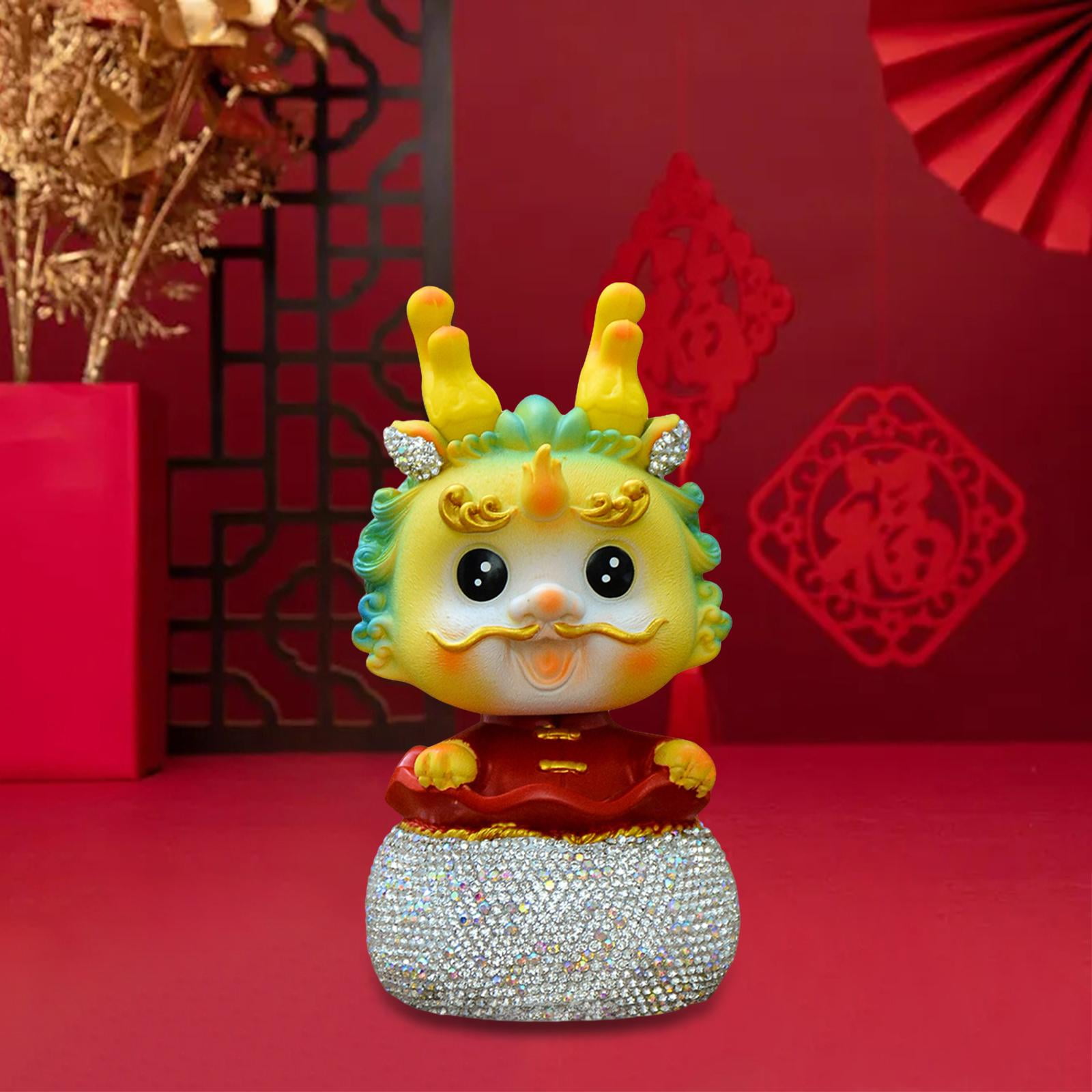 LOVIVER Chinese New Year Dragon Figurine Chinese Fortune Statue Cute ...