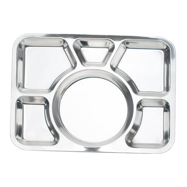 LOVIVER Compartment Plate Divided Dinner Plates 6 Compartments Sections ...