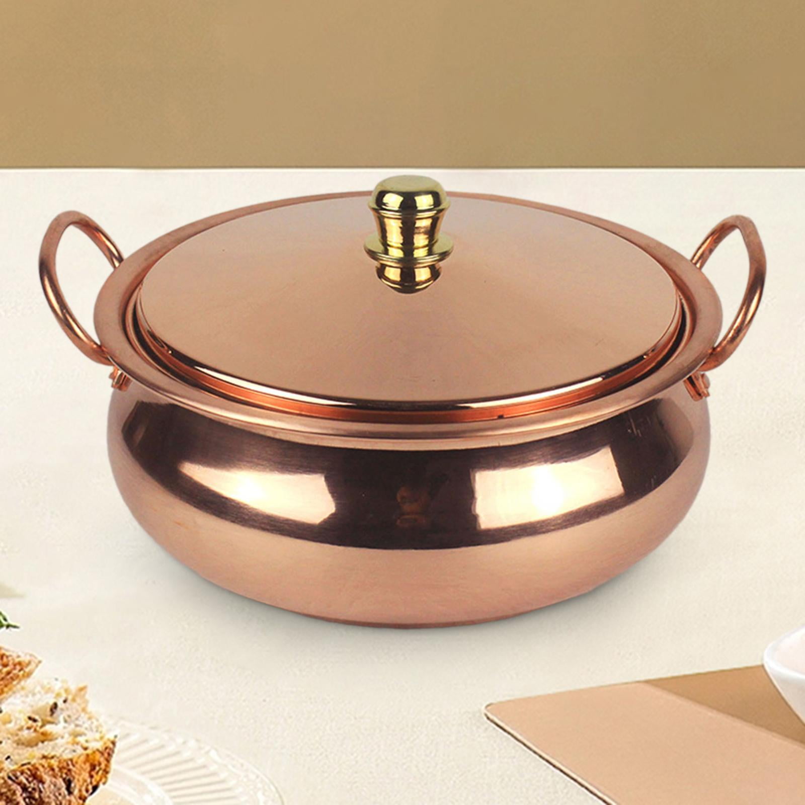LOVIVER Copper Pot Shabu Shabu Pot Thick Binaural Pot Universal with ...