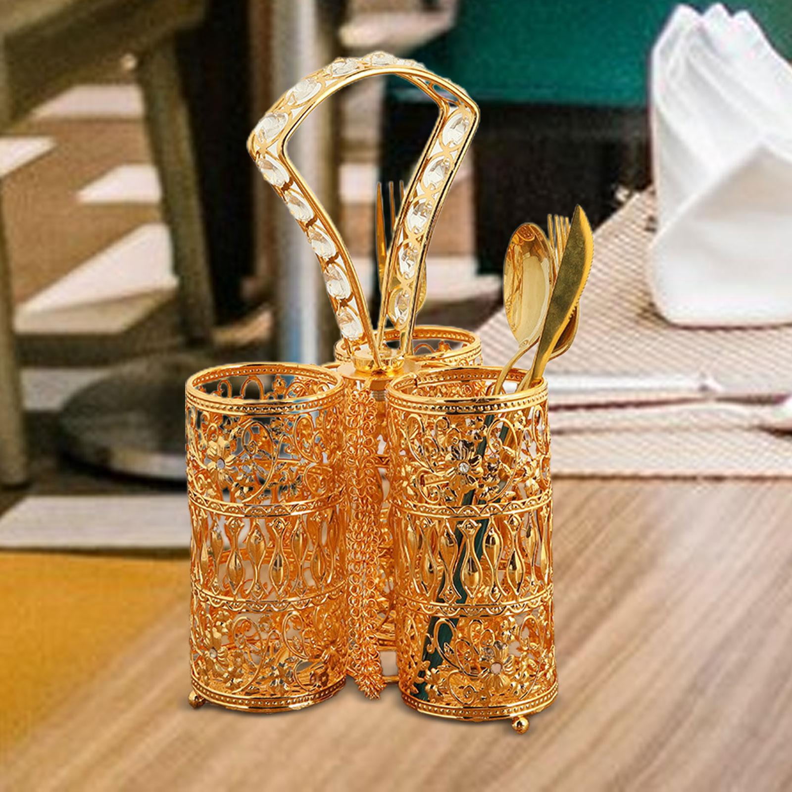 LOVIVER Countertop Utensil Holder Cutlery Cage Metal Cutlery Rack ...