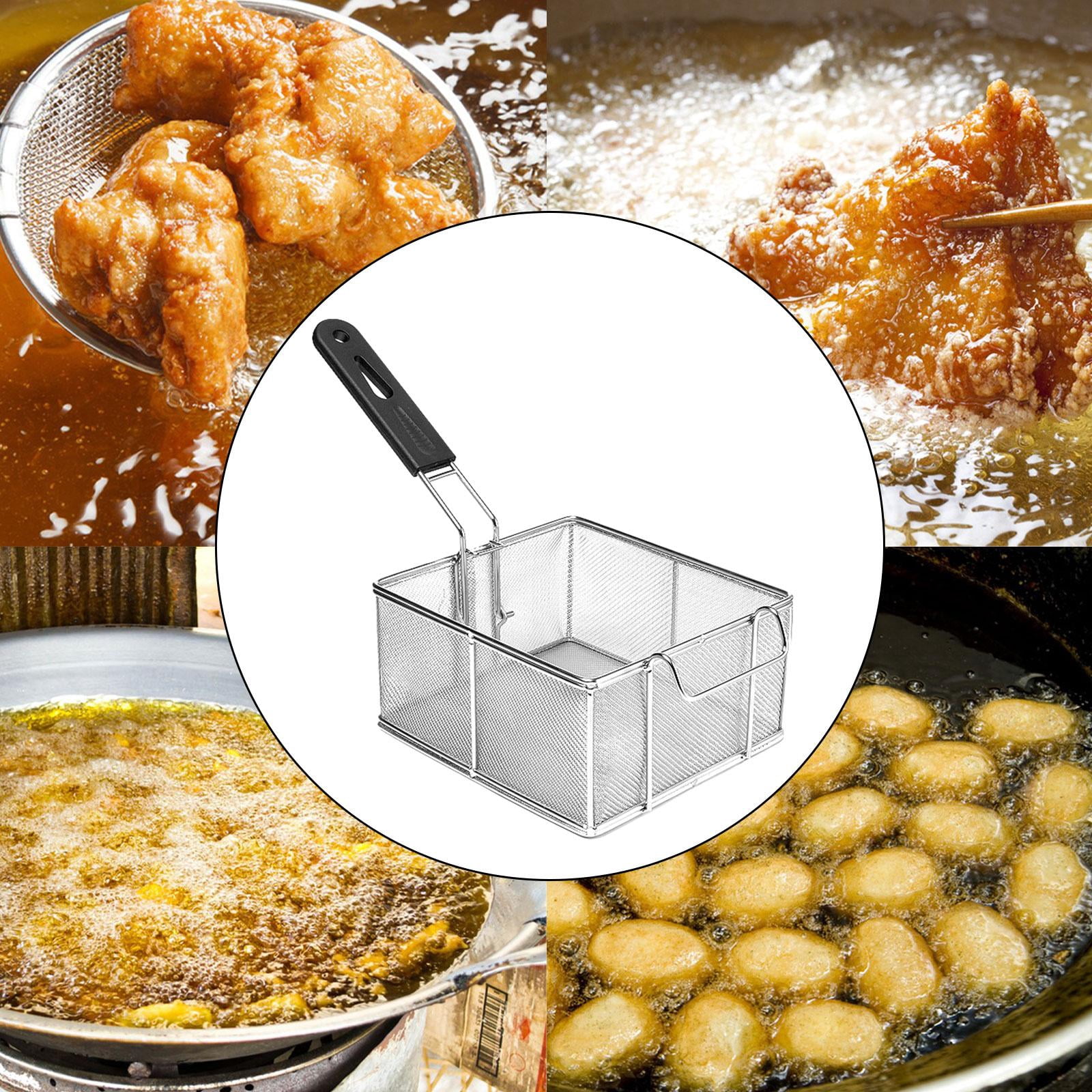 LOVIVER Deep Fry Basket Frying Basket Mesh Basket Heavy Duty Colander ...