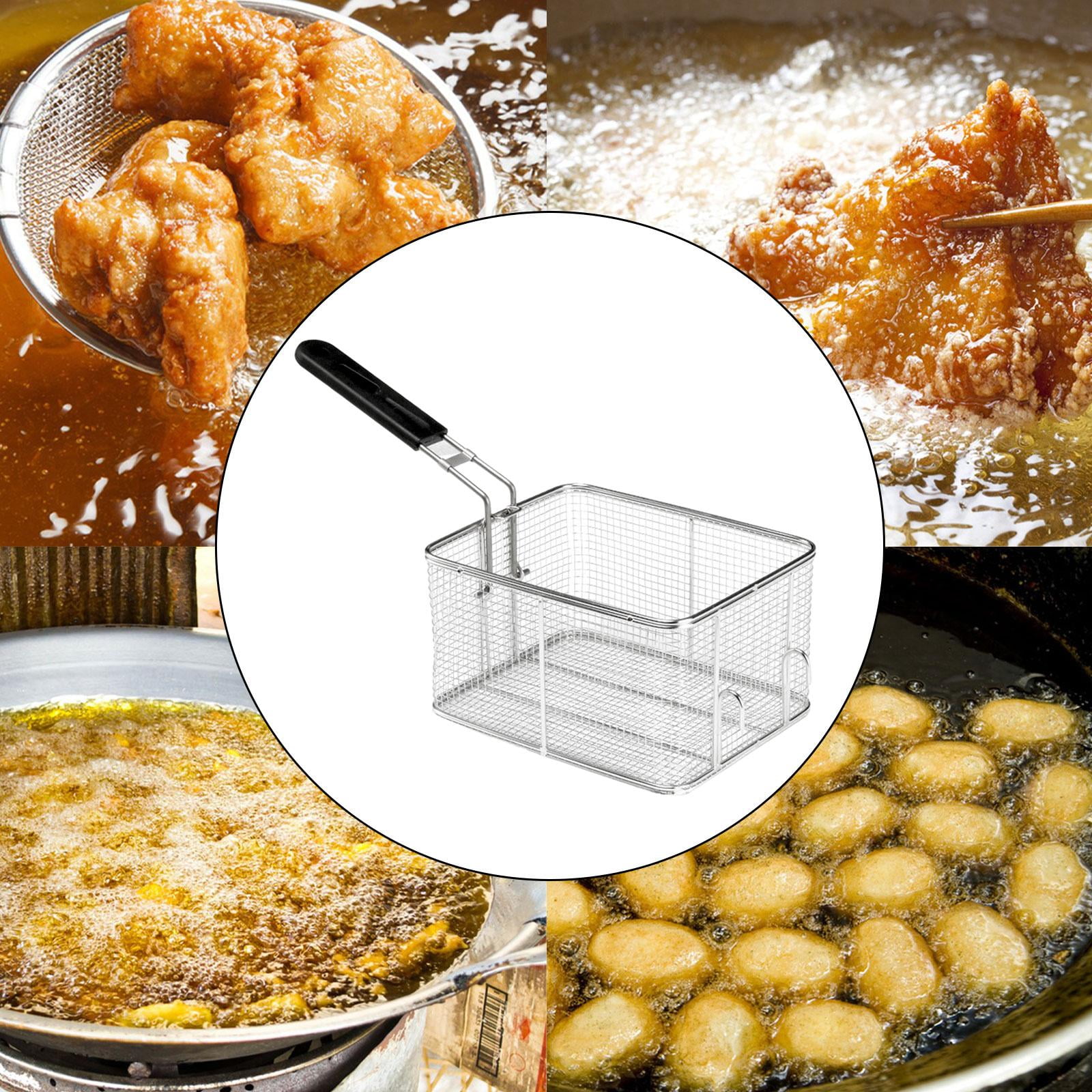 LOVIVER Deep Fry Basket Frying Basket Mesh Basket Heavy Duty Colander ...
