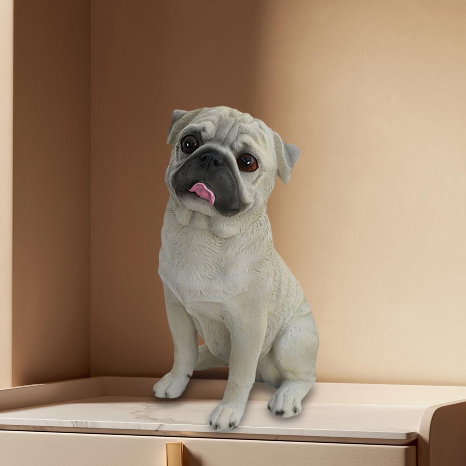 LOVIVER Dog Statue Animal Sculpture Pug Statue for Dog Lovers Dog ...