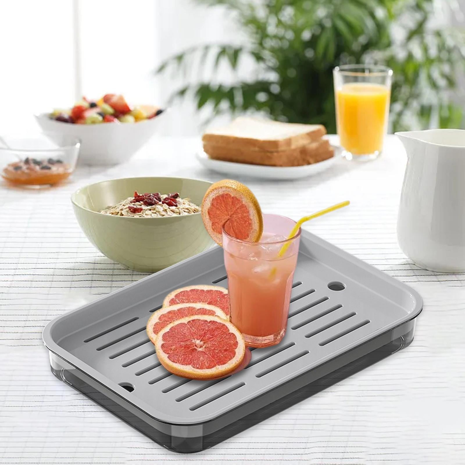 LOVIVER Drain Tray Fruit Drainage Plate Large Lightweight Tea Set Drain ...