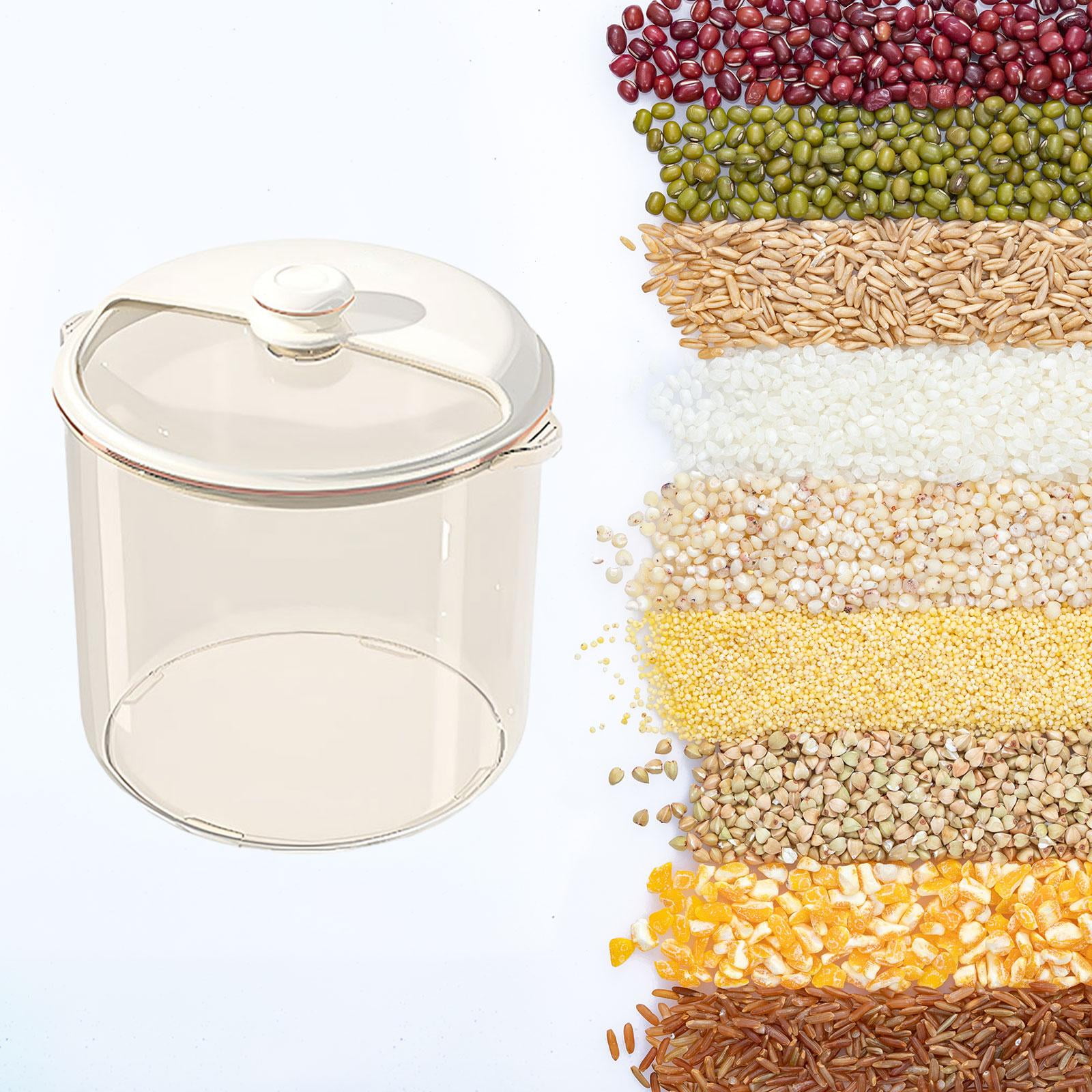 LOVIVER Dry Food Container Airtight Rice Storage Bin for Cupboard ...