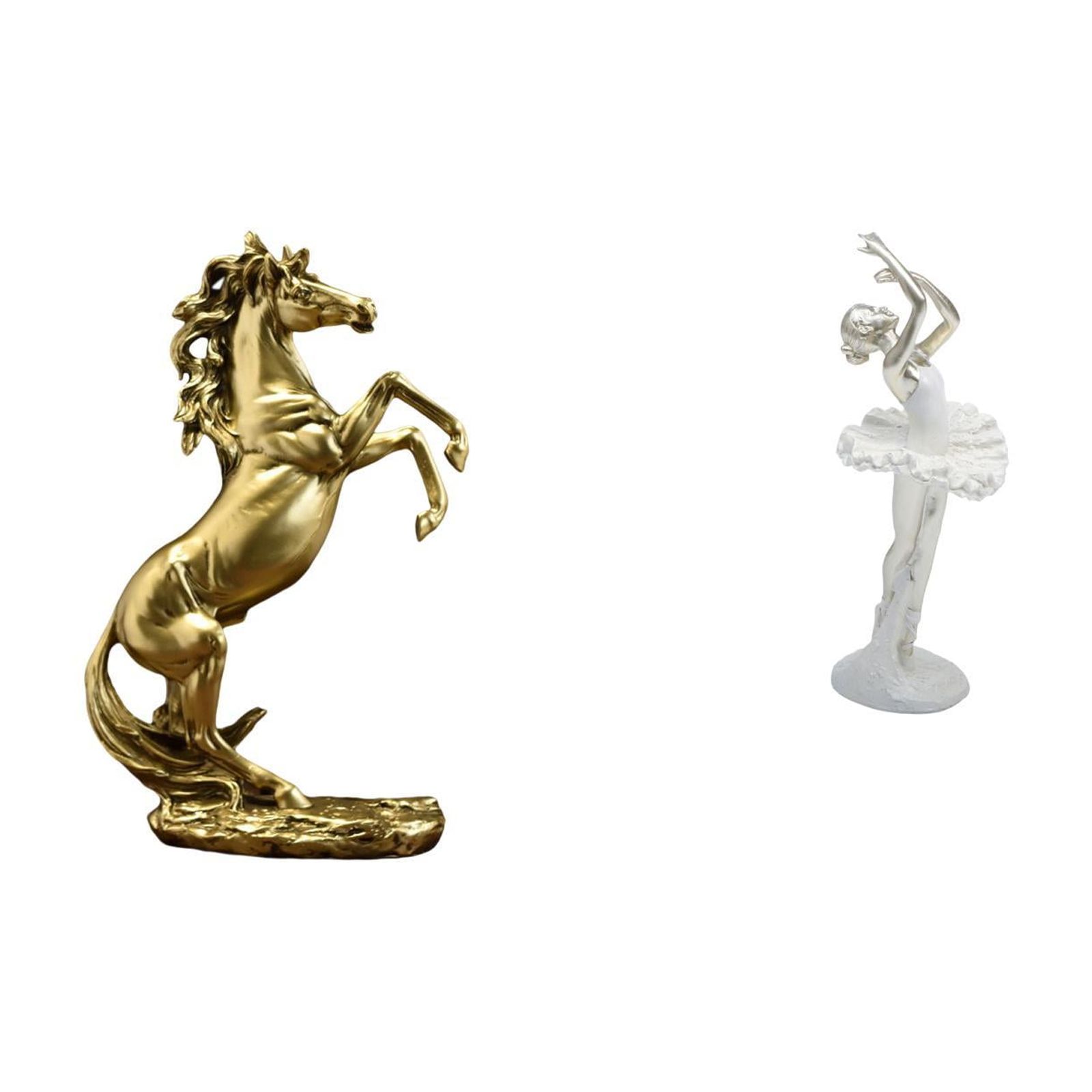 LOVIVER Elegant Horse Ballerina Statue Graceful Dancing Figurine ...