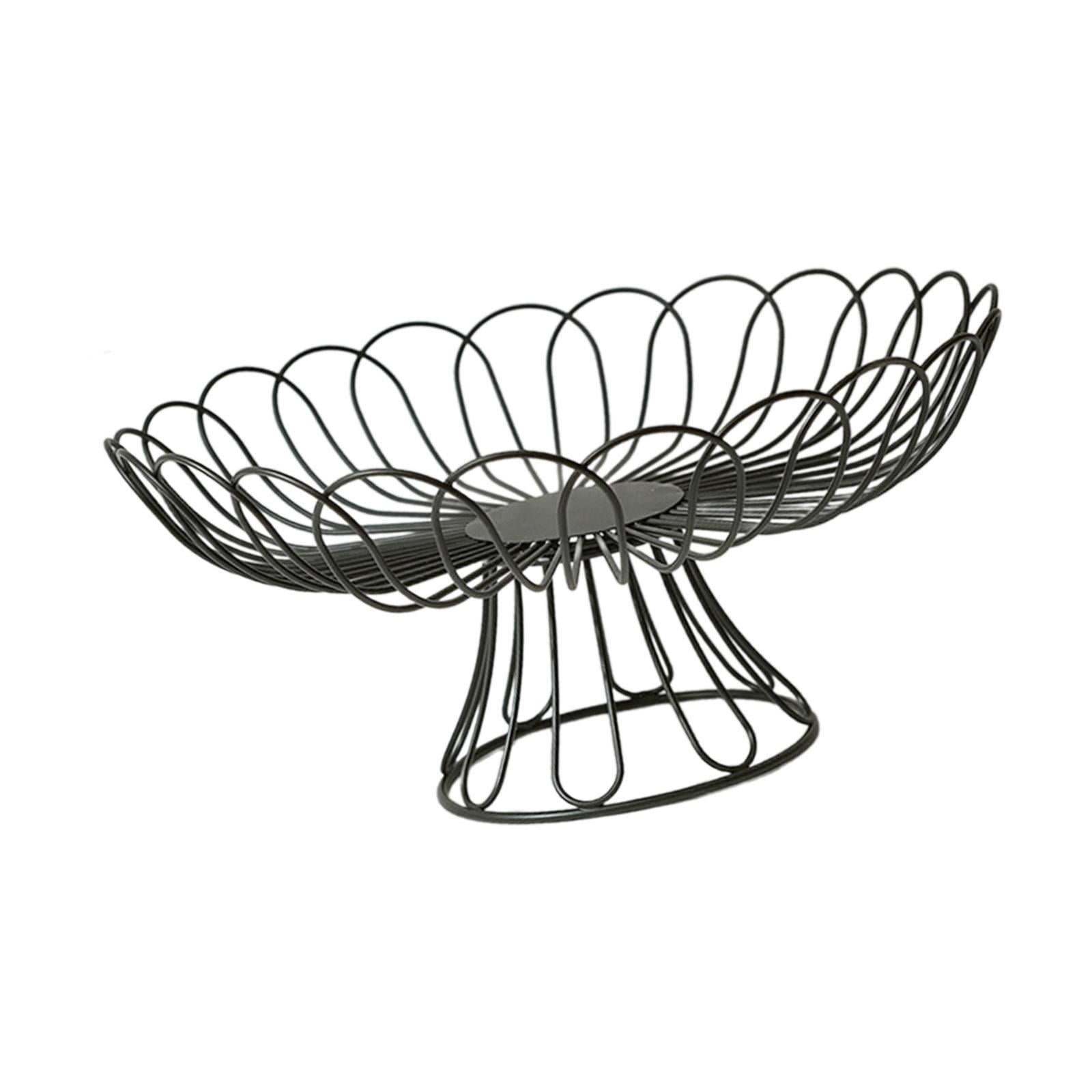 LOVIVER Fruit Bowl Basket Wire Fruit Bowl Round Stylish Fruit and ...