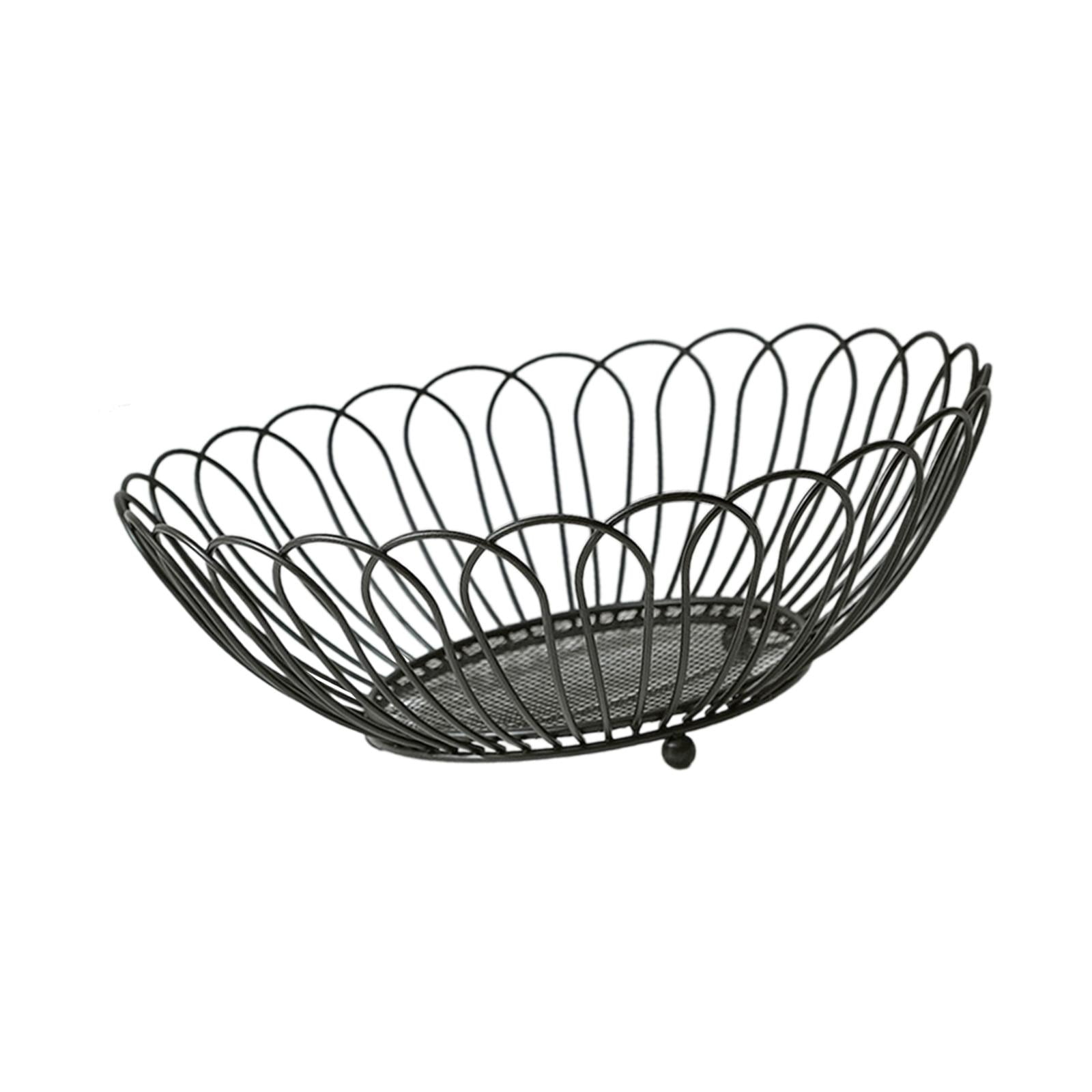 LOVIVER Fruit Bowl Basket Wire Fruit Bowl Round Stylish Fruit and ...
