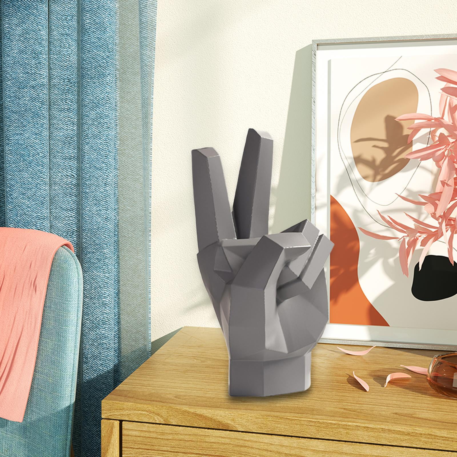 LOVIVER Gesture Statue Decoration, Hand Gesture Statue, Finger ...