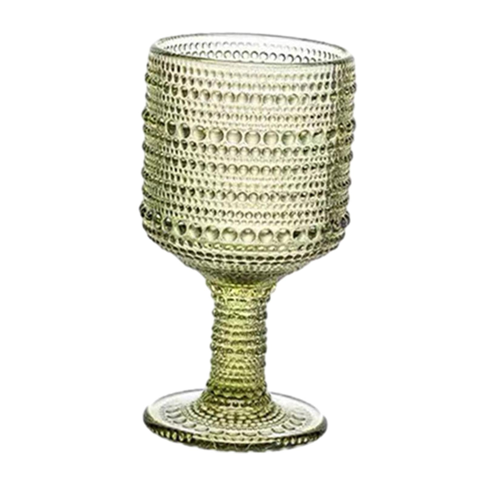 LOVIVER Glass Goblet Drinking Water Cup Vintage Reusable French Stylish ...