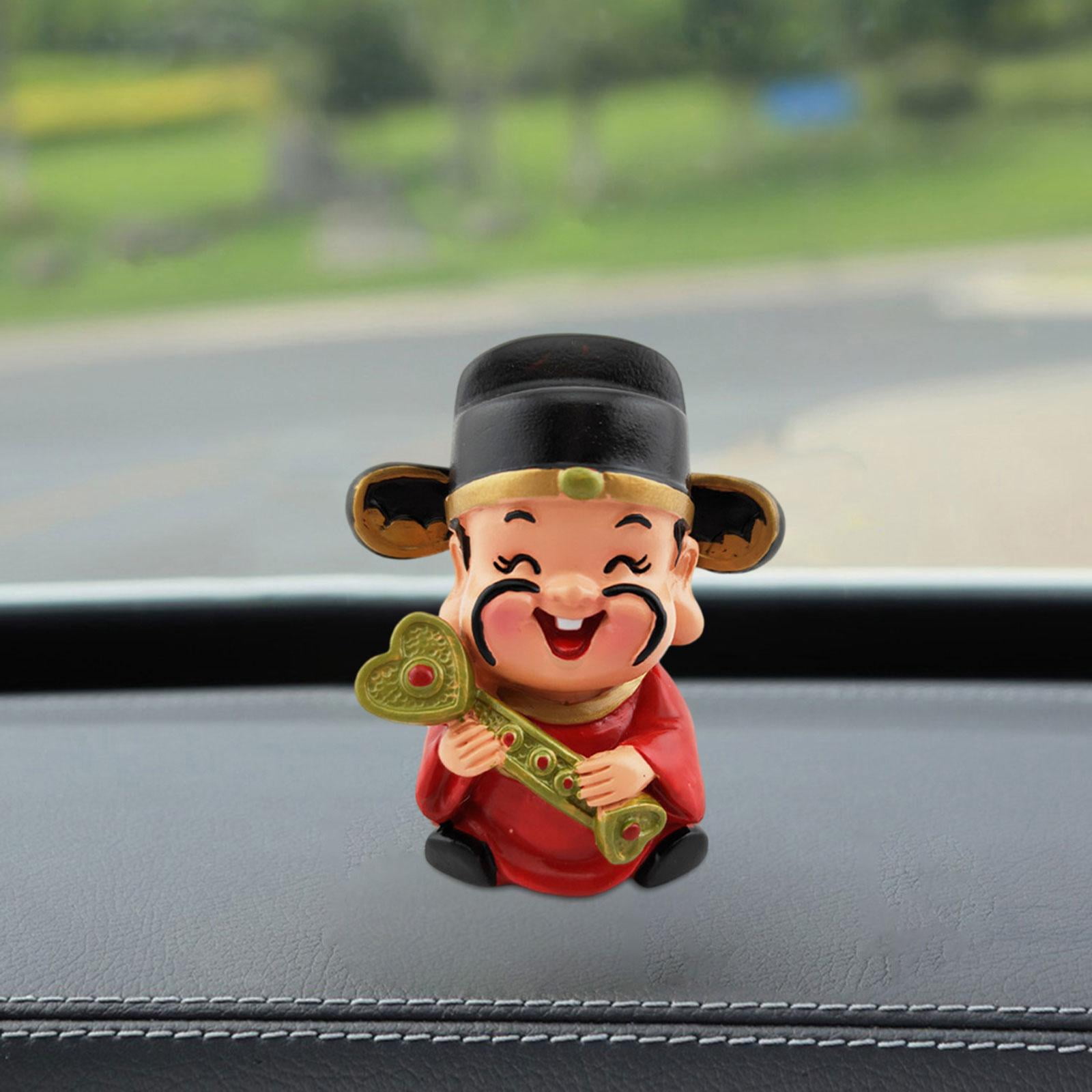 LOVIVER God of Fortune Figurine Car Dashboard Decoration Creative God ...