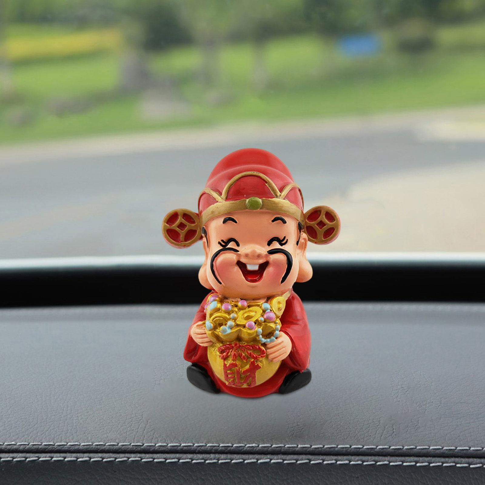 LOVIVER God of Fortune Figurine Car Dashboard Decoration Creative God ...