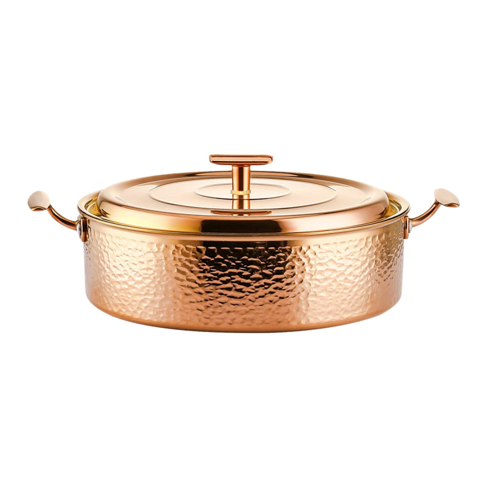 LOVIVER Hammered Copper Hot Pot Chafing Dish Induction Pans Cookware ...
