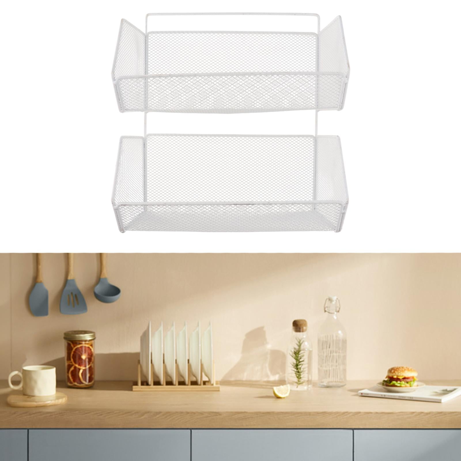 LOVIVER Hanging Wall Wire Basket Hanging Fruit Basket Organize Basket ...